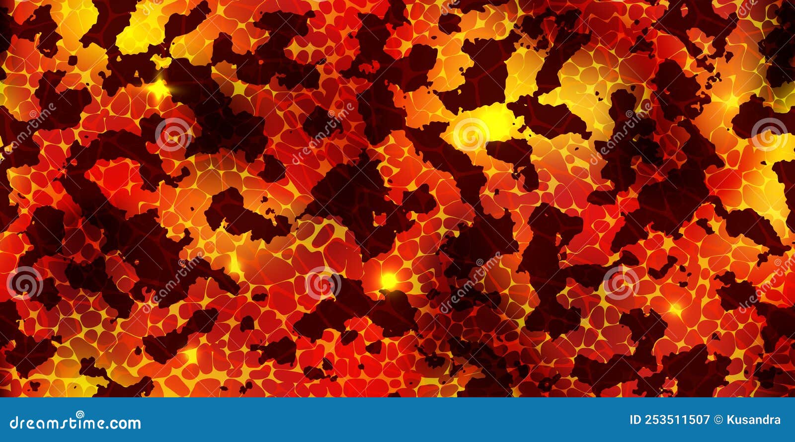 Seamless Texture of Lava with Cracked Ground Pattern Stock Vector ...
