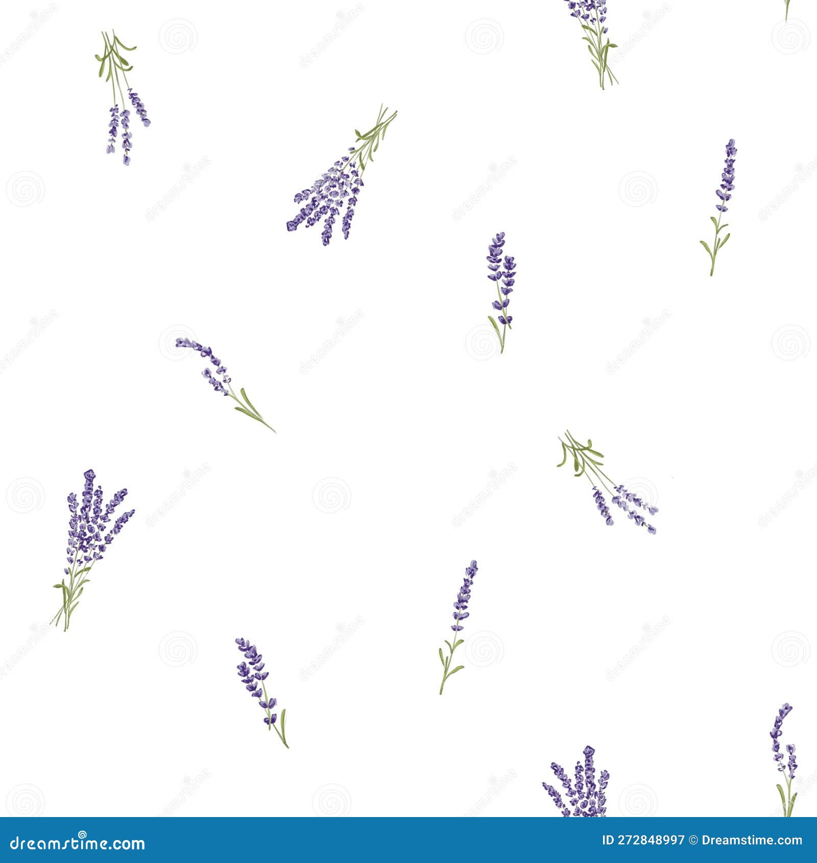 Seamless Texture of Lavender Flowers Stock Illustration - Illustration ...