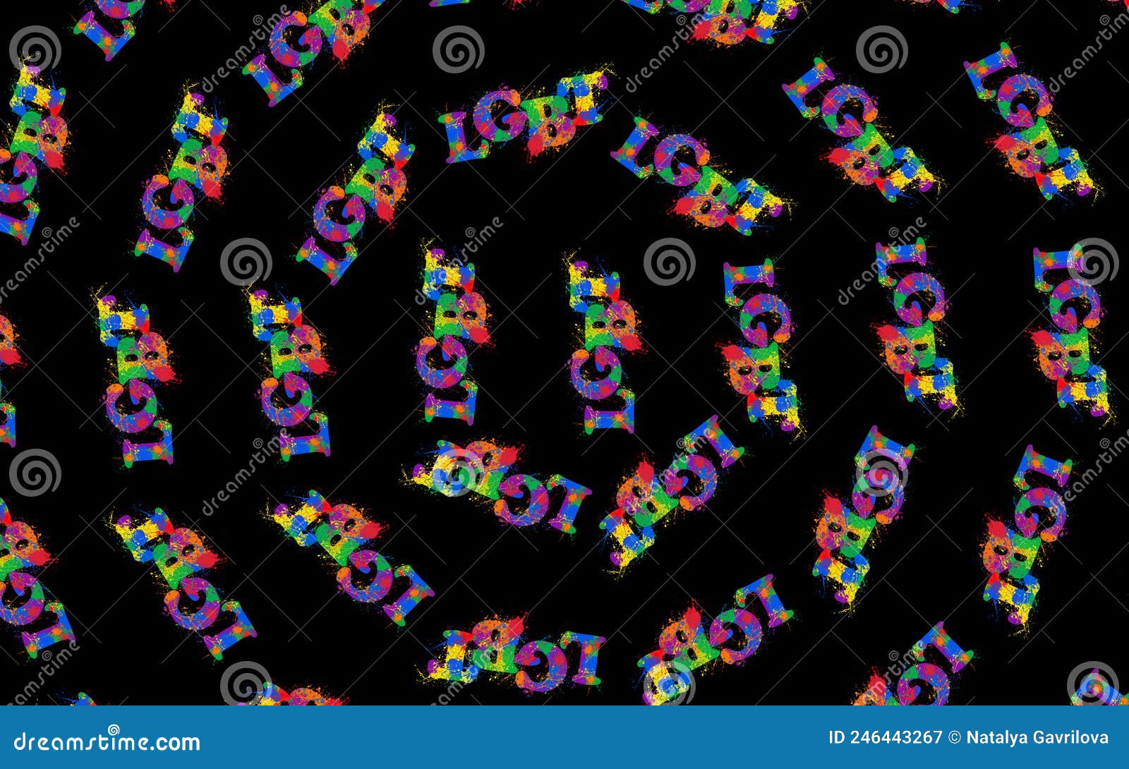 Seamless Texture Lgbt Symbol, Lgbt Texture Stock Illustration ...