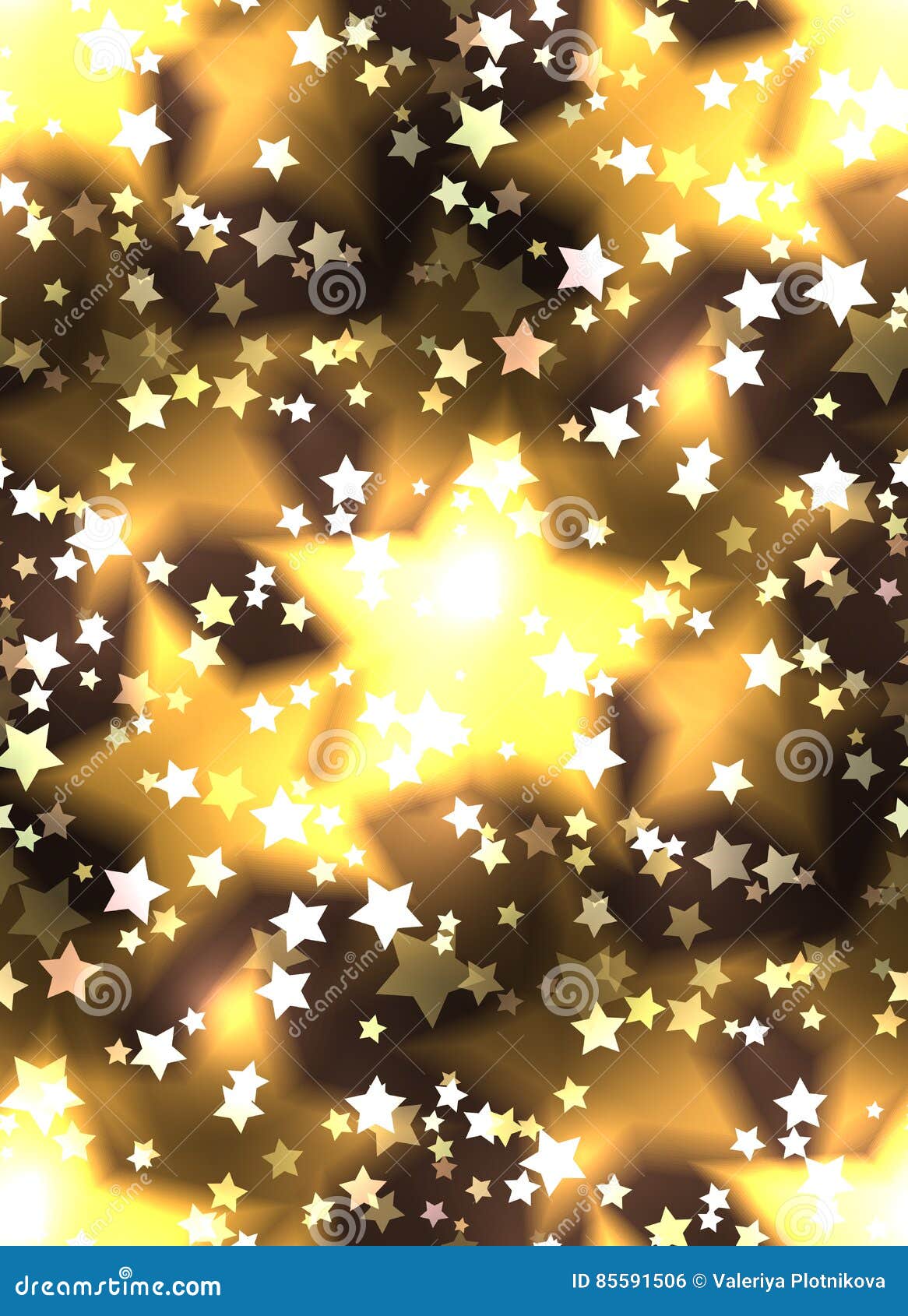 Seamless Texture with a Luxurious Gold Stars and Bokeh. Stock Vector ...