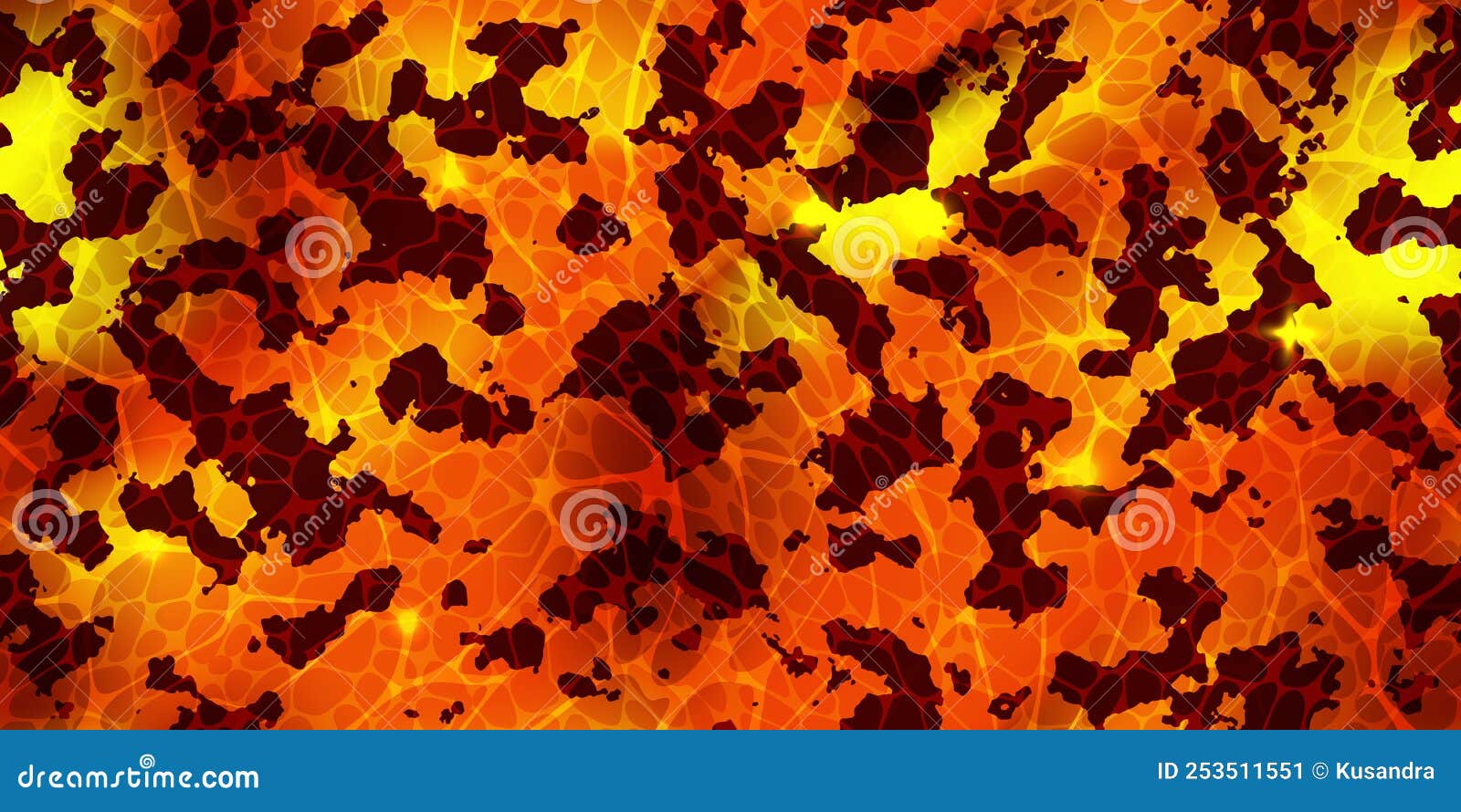 Seamless Texture of Magma Surface Top View Stock Vector - Illustration ...
