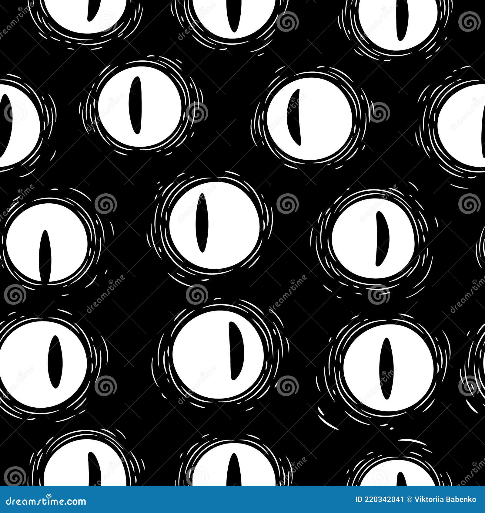 Seamless Texture of Many Monsters Eyes Stock Vector - Illustration of ...