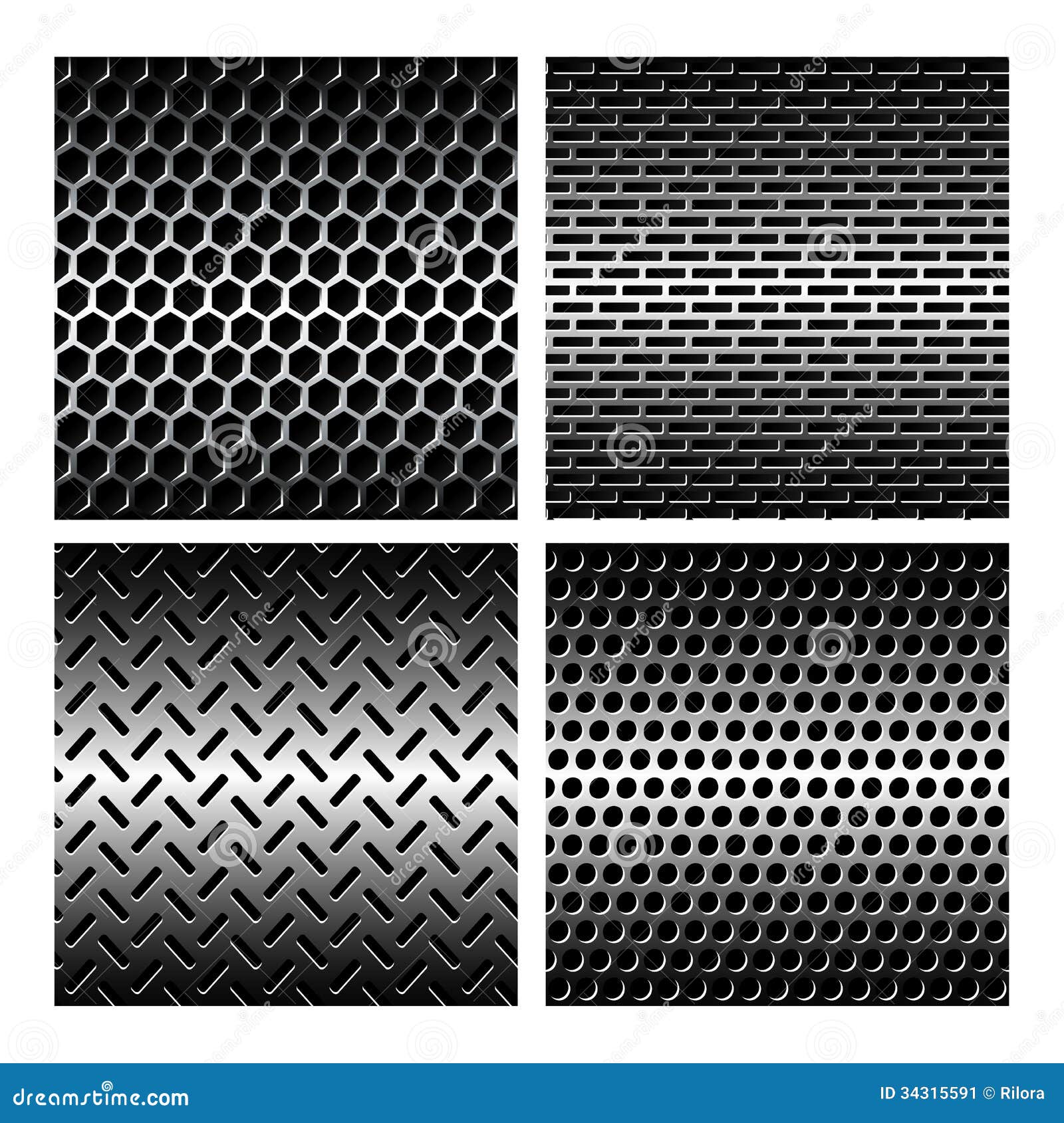 Seamless Texture Metal Grids Background Stock Vector - Illustration of ...