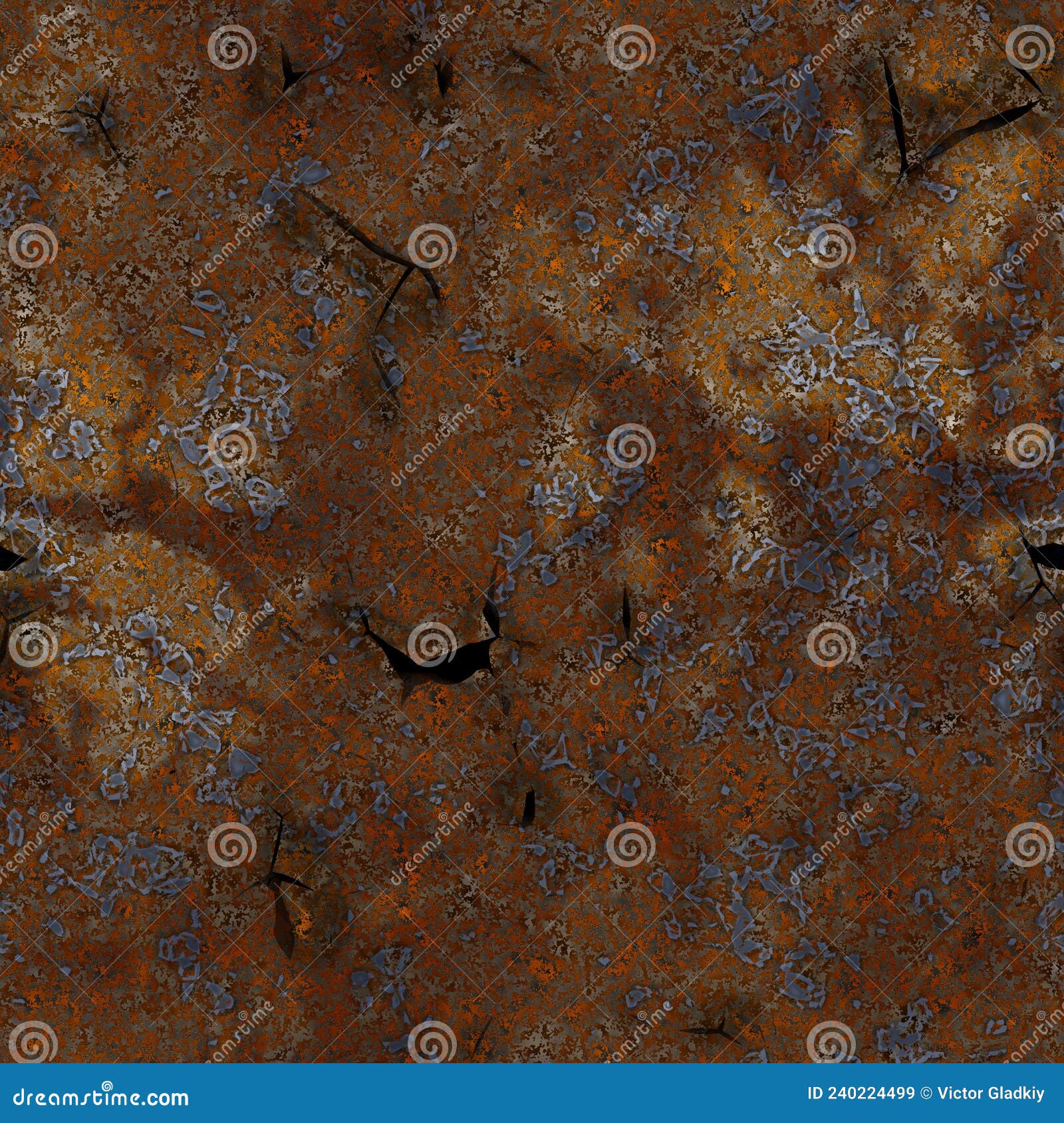 Seamless Texture Metal Rust Scratches Plate Panel Illustration Stock ...