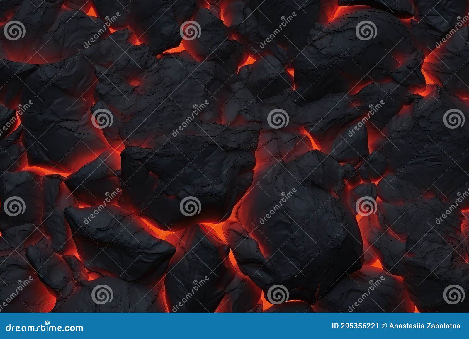 Seamless Texture of Molten Lava and Volcanic Rock Stock Illustration ...