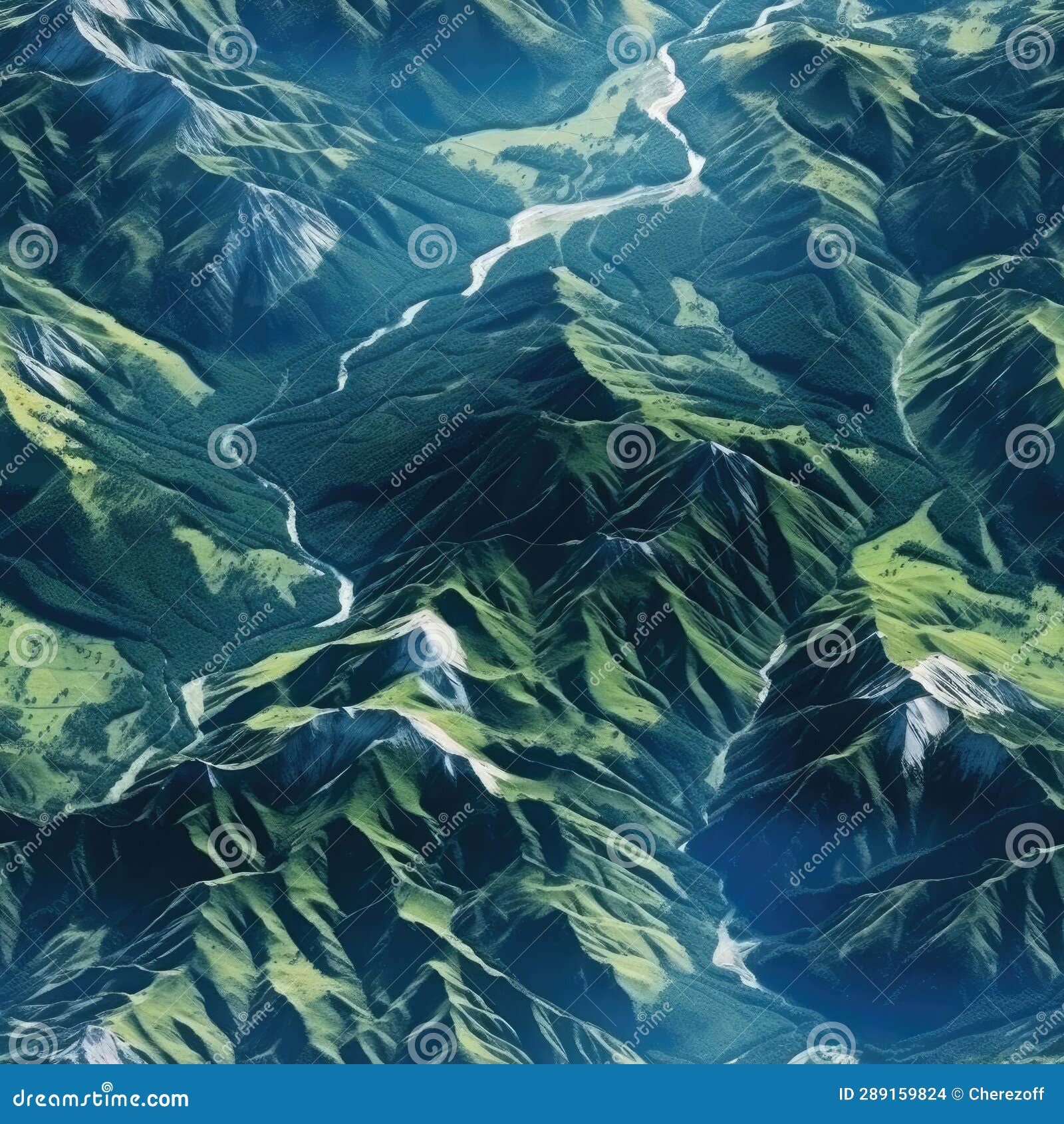 Seamless Texture of Mountain Ranges with Forest Stock Illustration ...