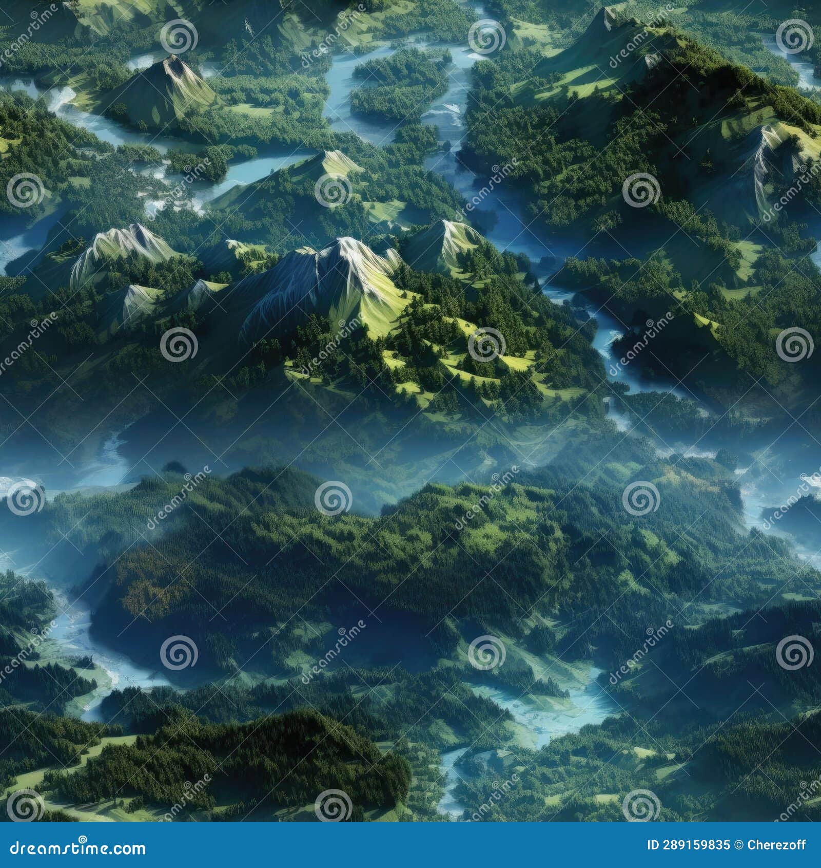 Seamless Texture of Mountain Ranges with Forest Stock Image - Image of ...