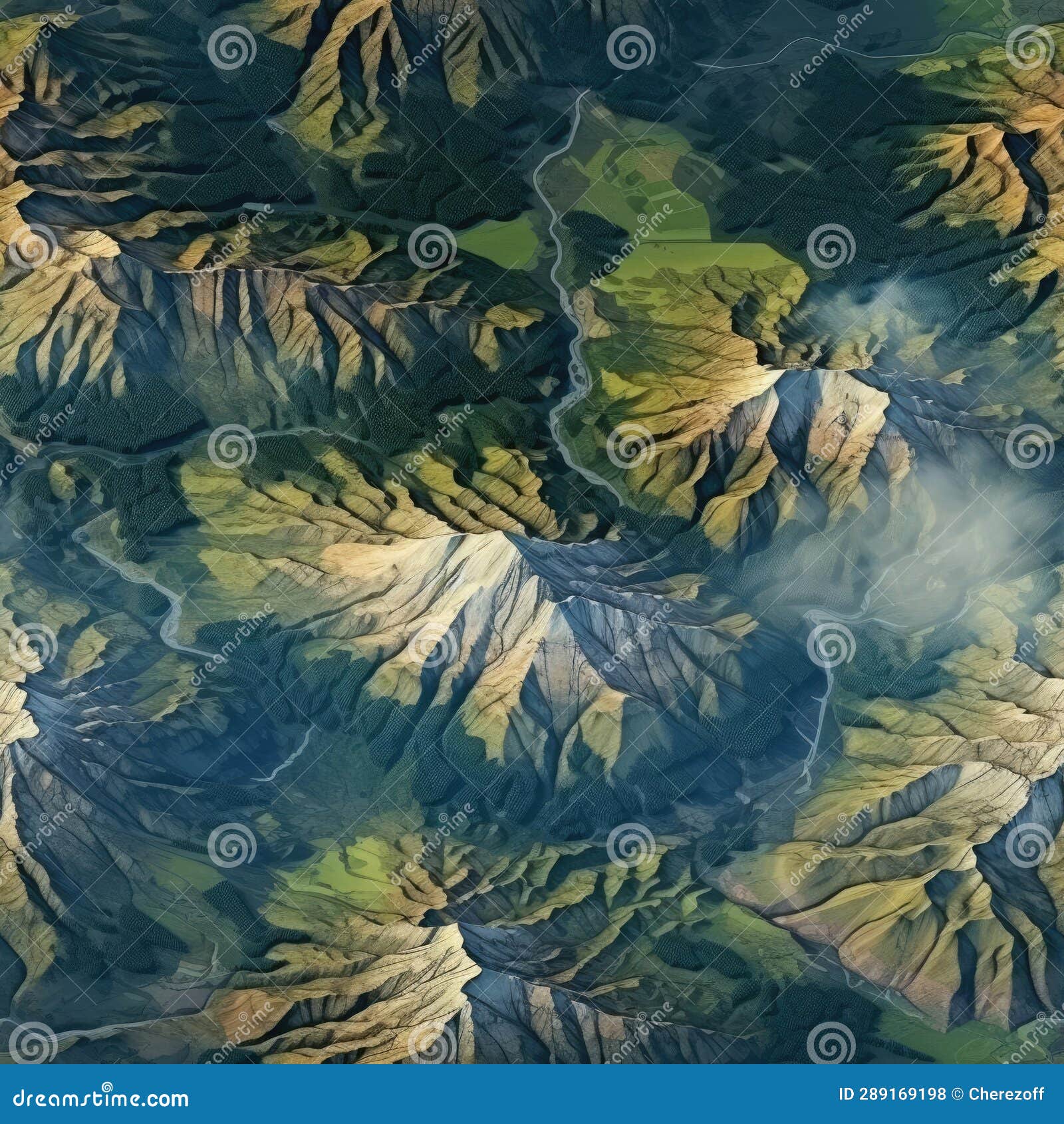 Seamless Texture of Mountain Ranges with Forest Stock Illustration ...