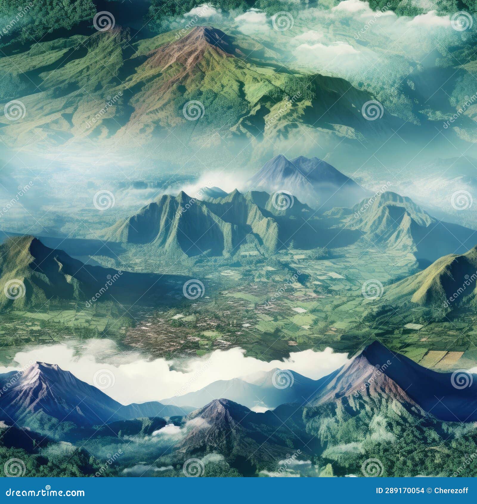 Seamless Texture of Mountain Ranges with Forest Stock Photo - Image of ...