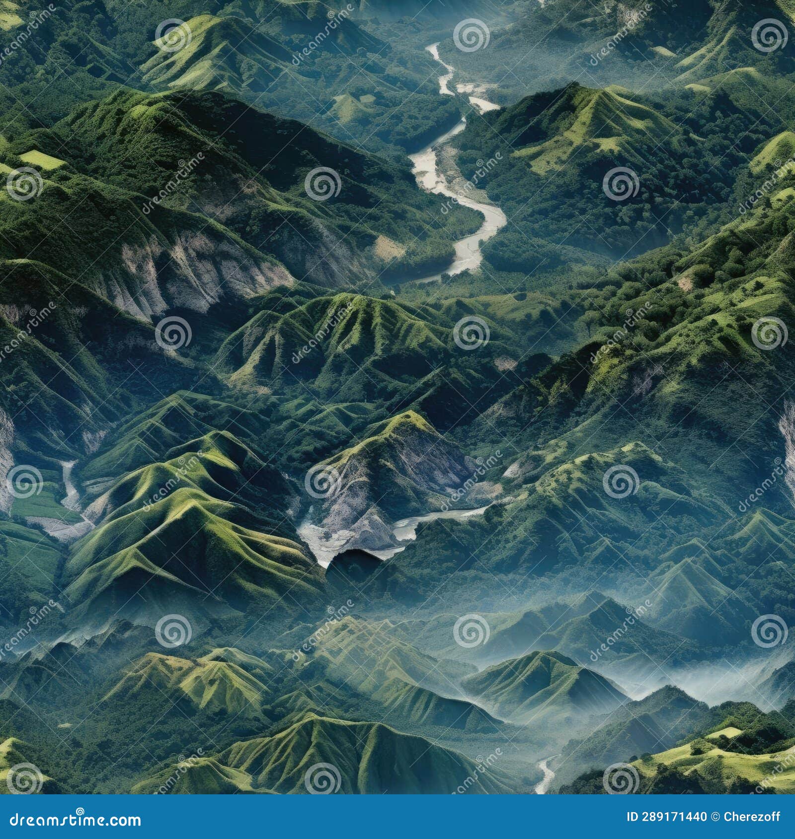 Seamless Texture of Mountain Ranges with Forest Stock Illustration ...
