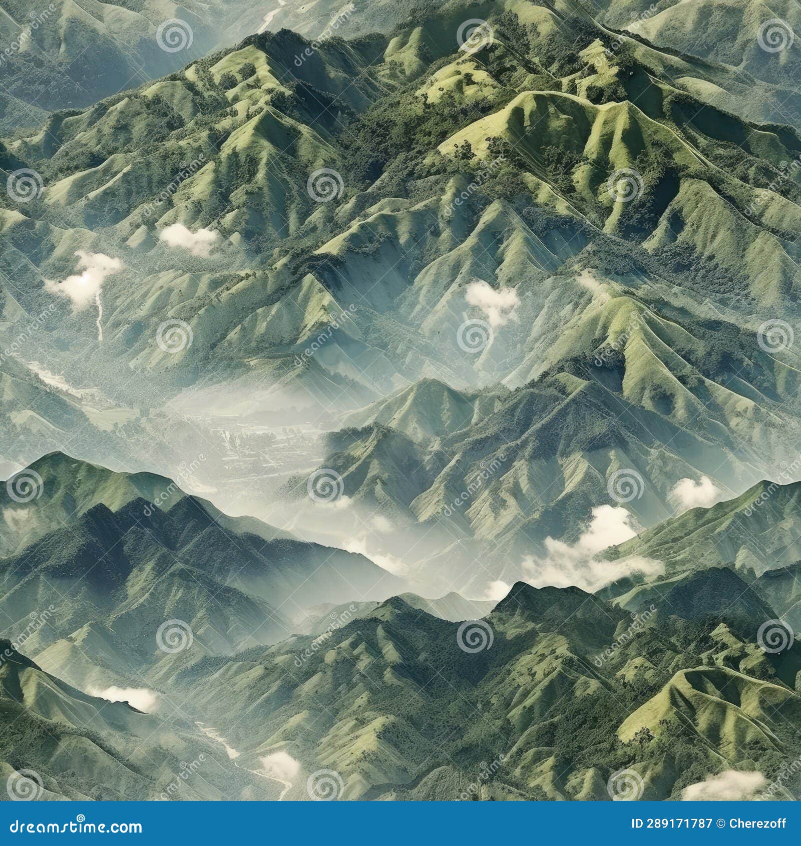Seamless Texture of Mountain Ranges with Forest Stock Illustration ...