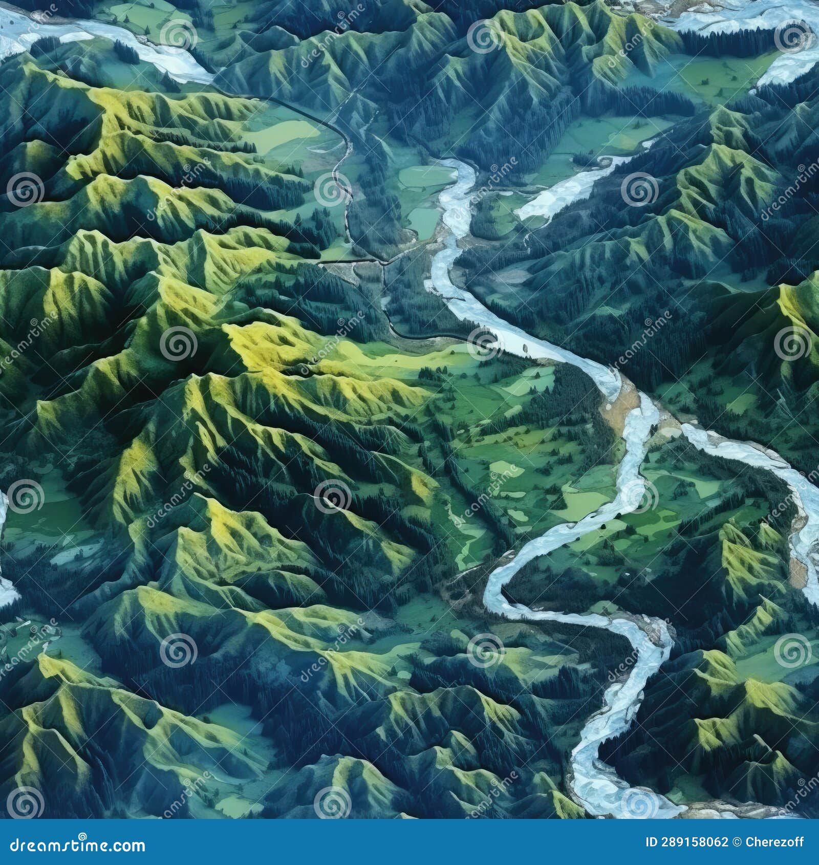 Seamless Texture of Mountain Ranges with Forest Stock Illustration ...