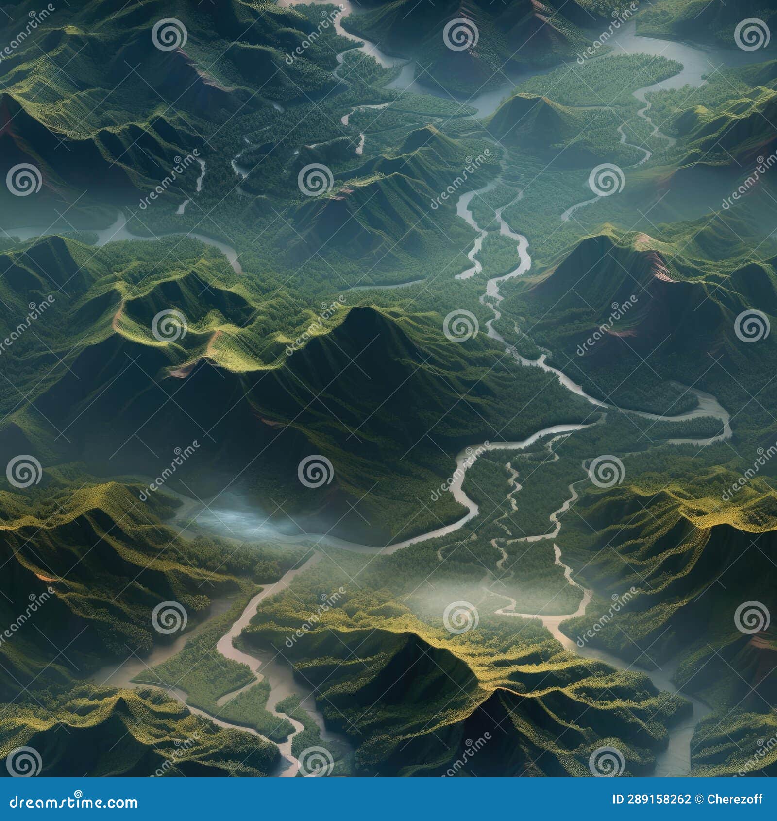 Seamless Texture of Mountain Ranges with Forest Stock Illustration ...