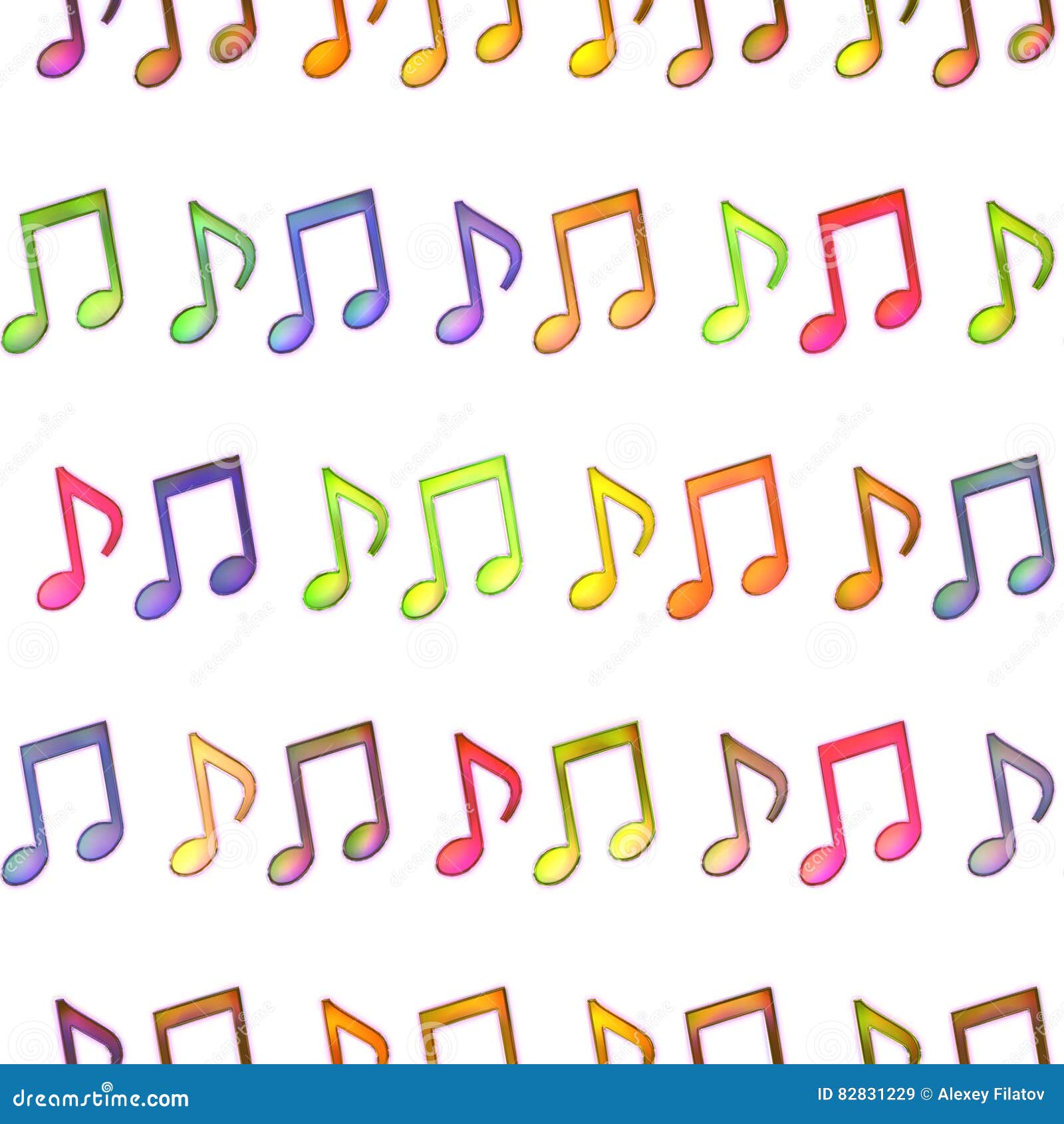 Seamless Texture Multicolored Notes Stock Illustration - Illustration ...