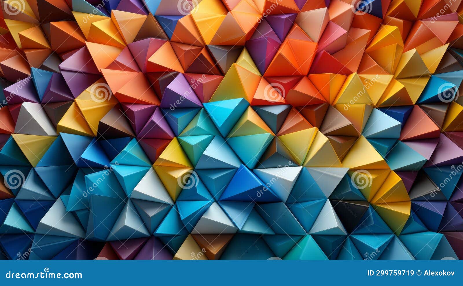 Seamless Texture of Multicolored Origami Triangles. Illustration ...