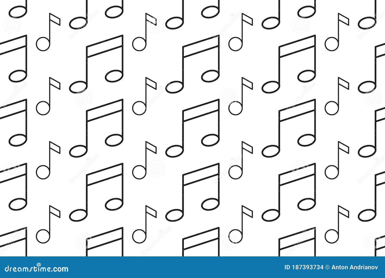Seamless Texture with Musical Notes Stock Illustration - Illustration ...