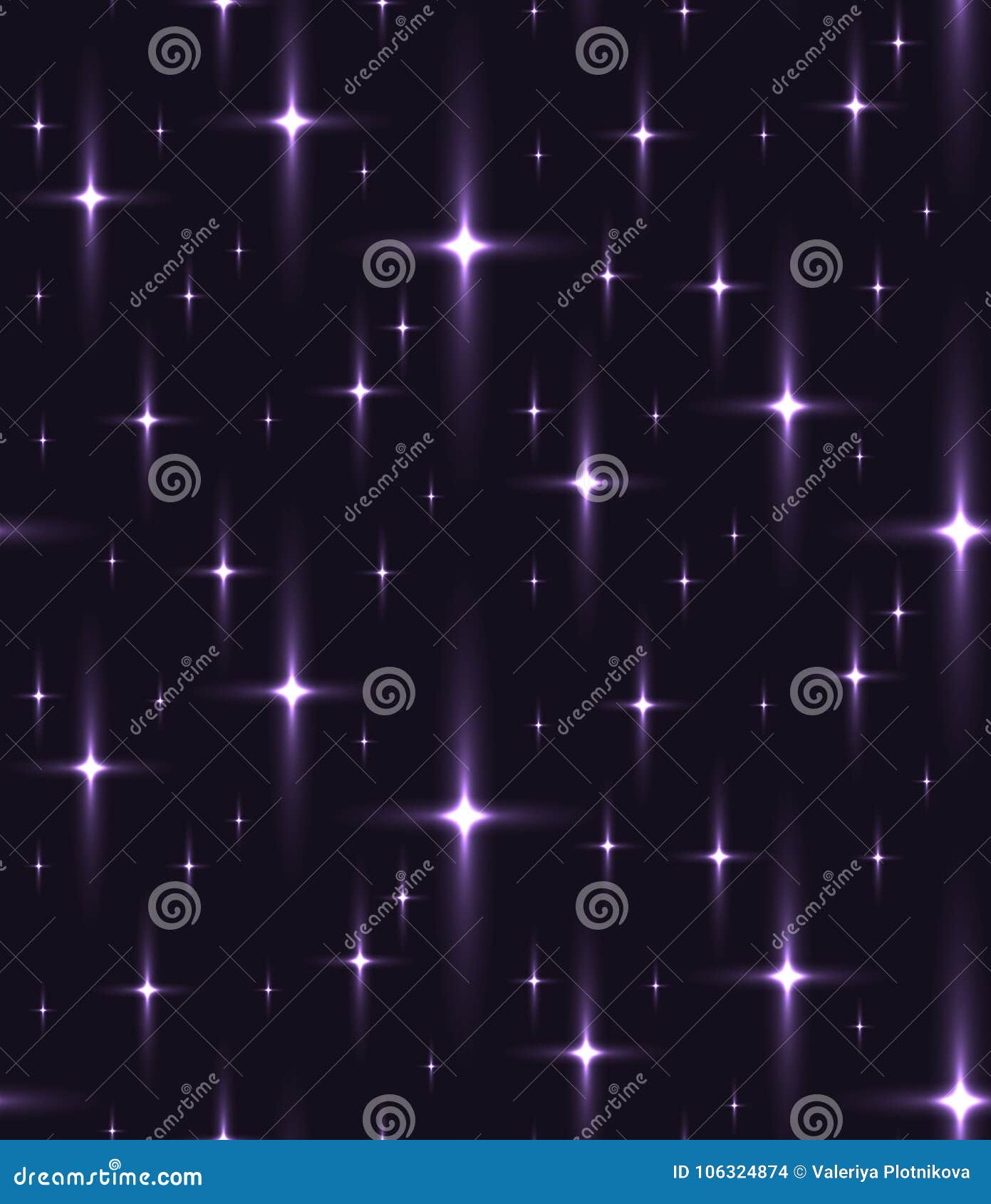Seamless Texture of the Night Sky with Stars. Stock Vector ...