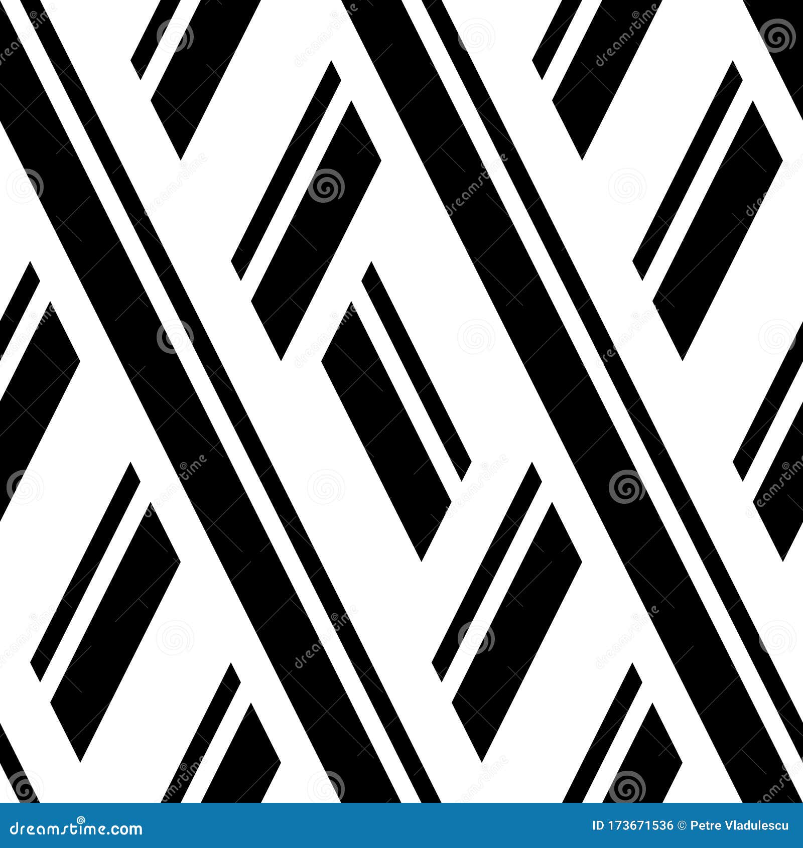 Seamless Texture with Oblique Black and White Bands (2), Modern Stylish ...