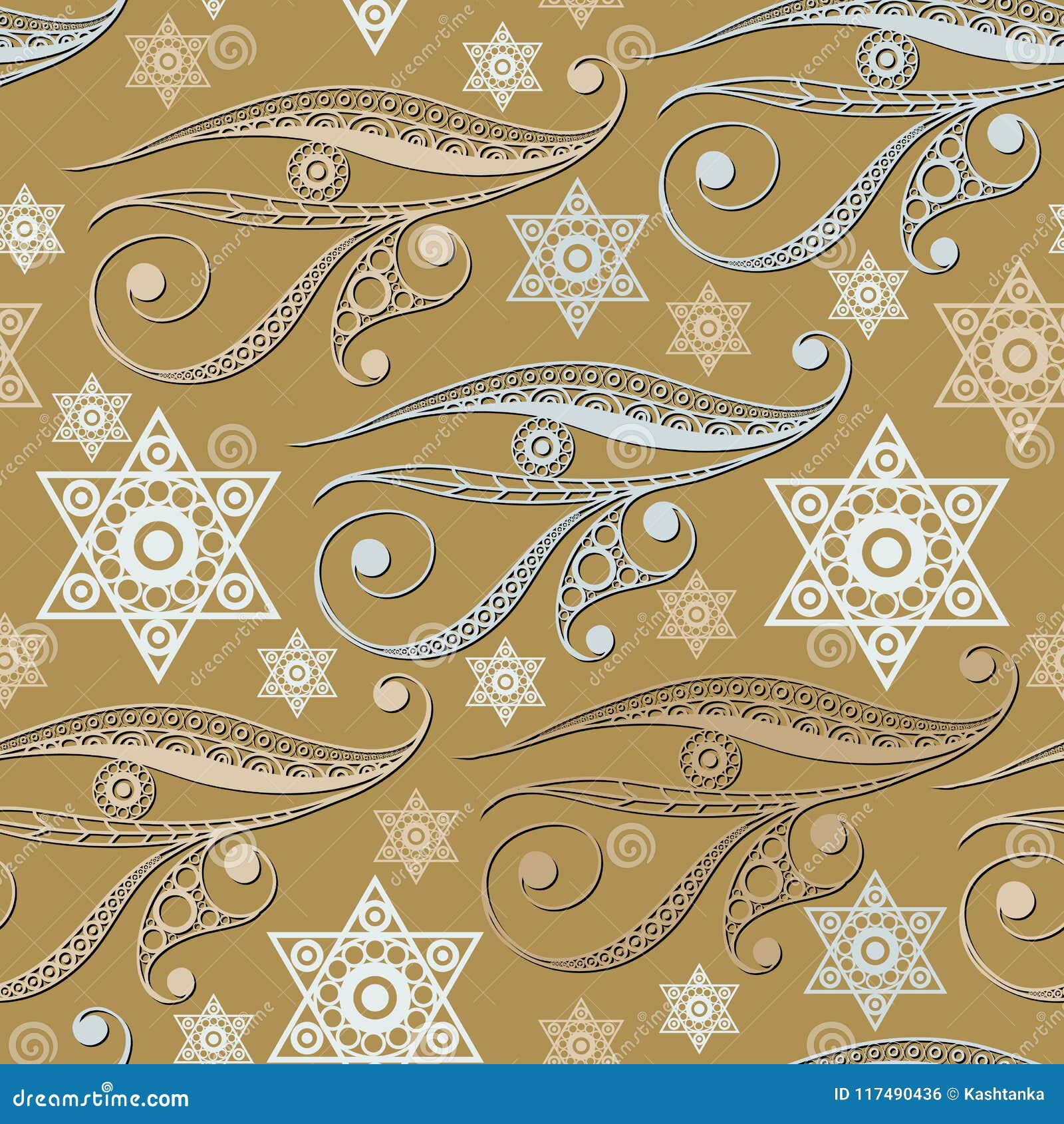 Seamless Texture with Occult Symbol 10 Stock Vector - Illustration of ...