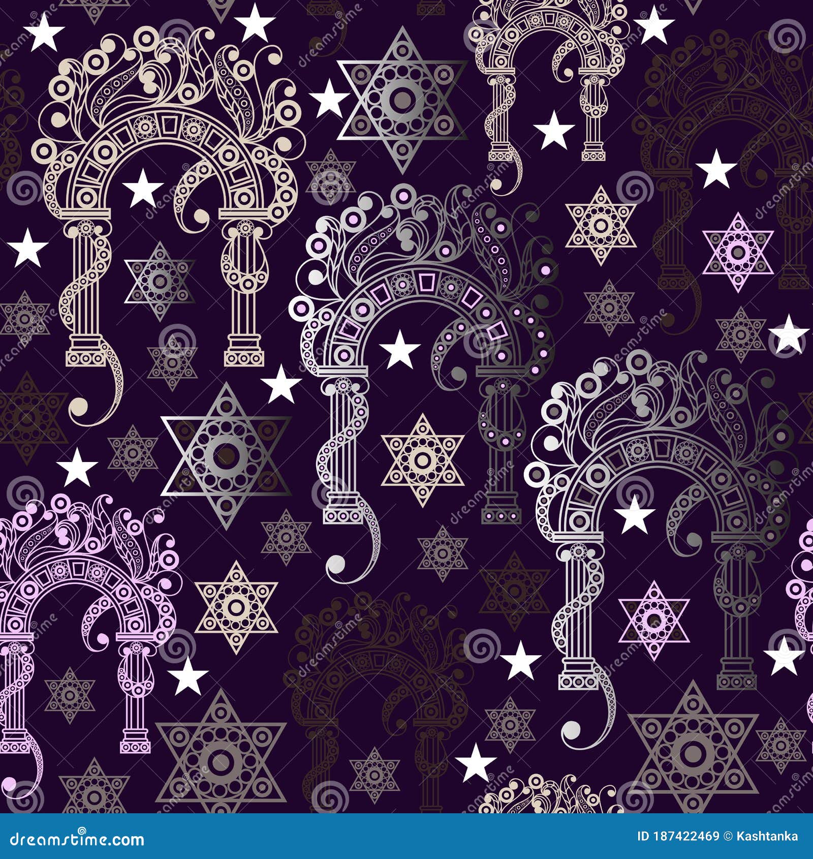 Seamless Texture with Occult Symbol 7 Stock Vector - Illustration of ...