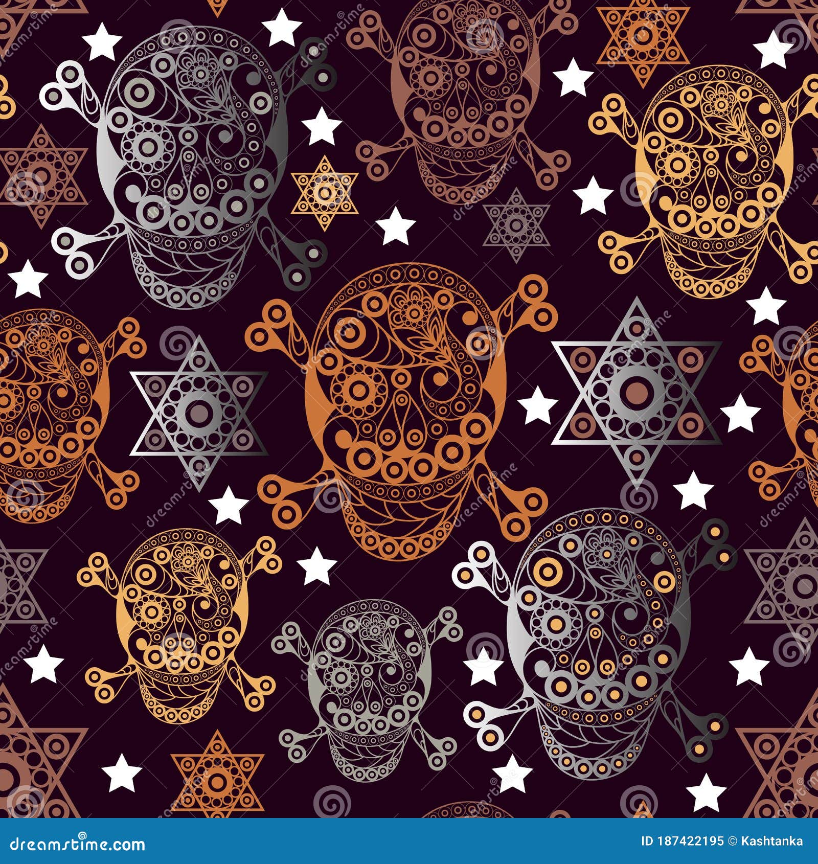 Seamless Texture with Occult Symbol 1 Stock Vector - Illustration of ...