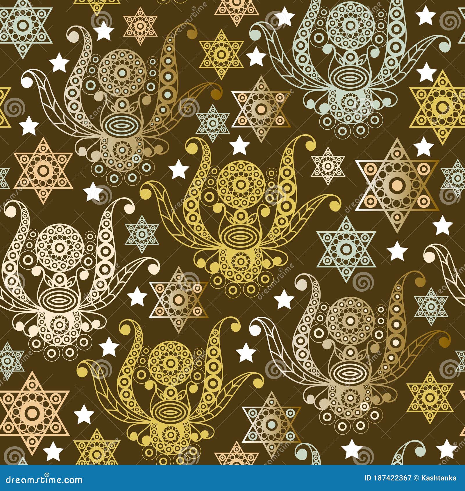 Seamless Texture with Occult Symbol 5 Stock Vector - Illustration of ...