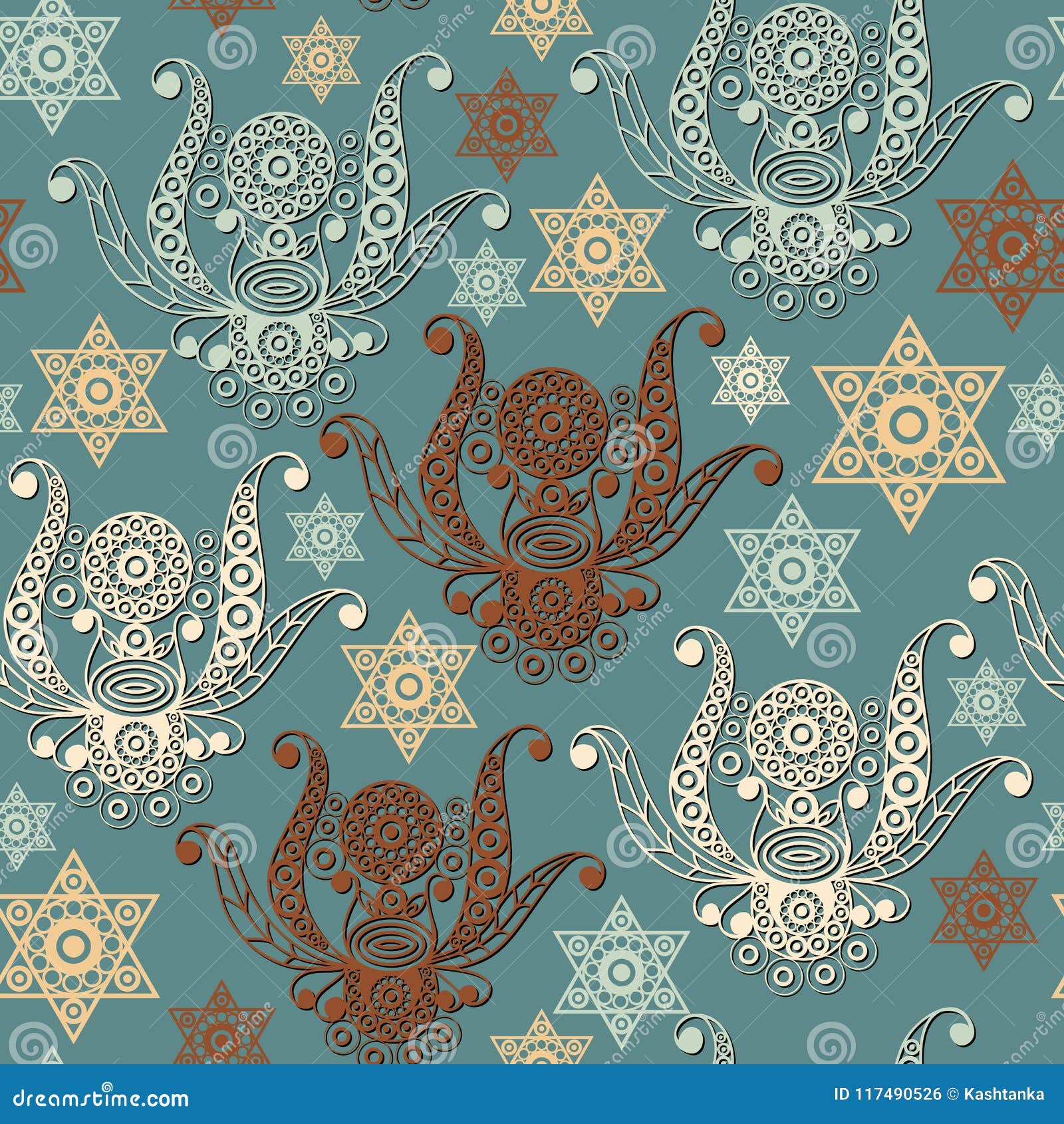 Seamless Texture with Occult Symbol 5 Stock Vector - Illustration of ...