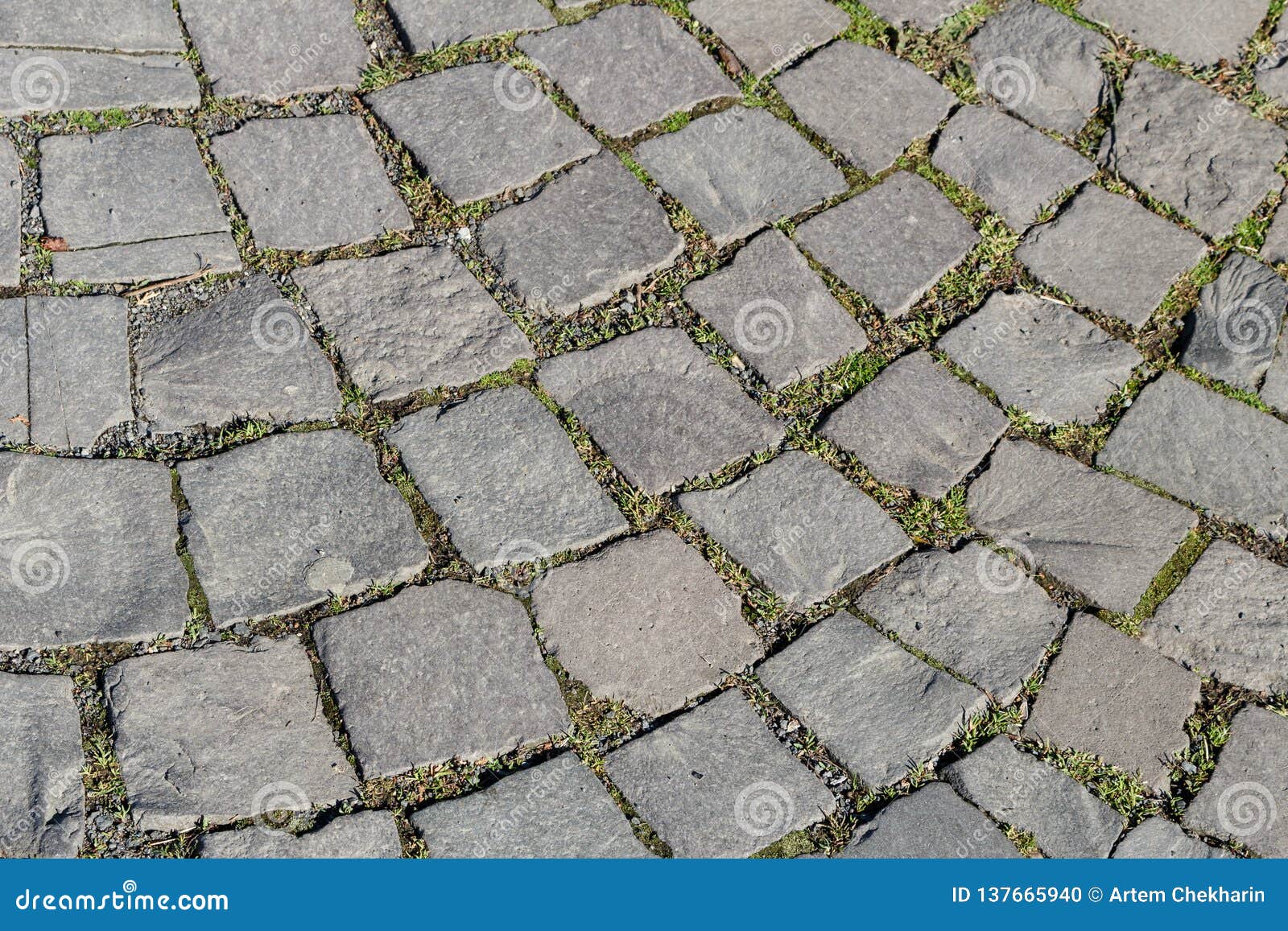 Seamless Texture Of Old Square Stone Pavement. Stock Photography ...