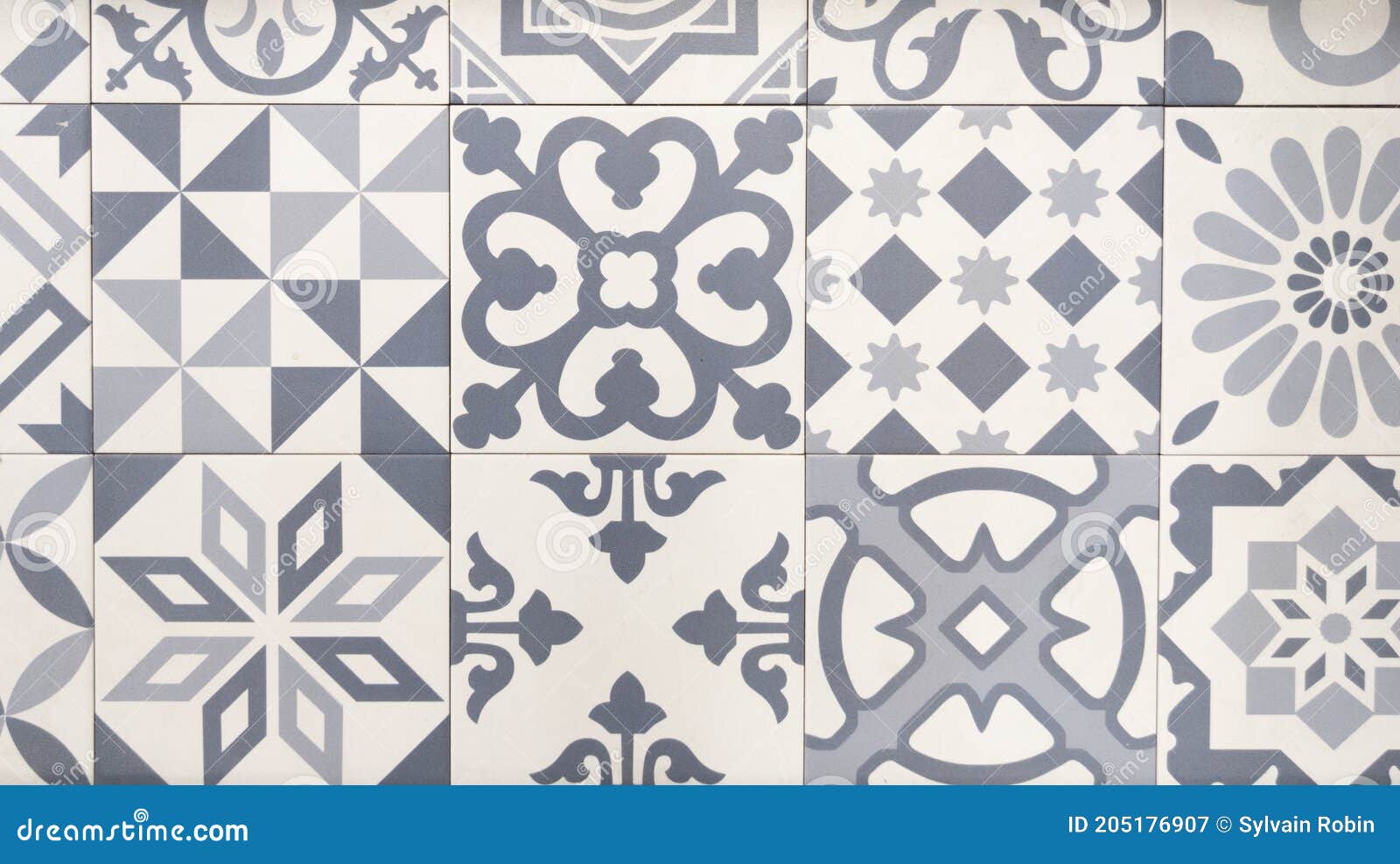 Seamless Texture of Old Stone Wall Azulejo Patchwork Tile Surface Stock ...