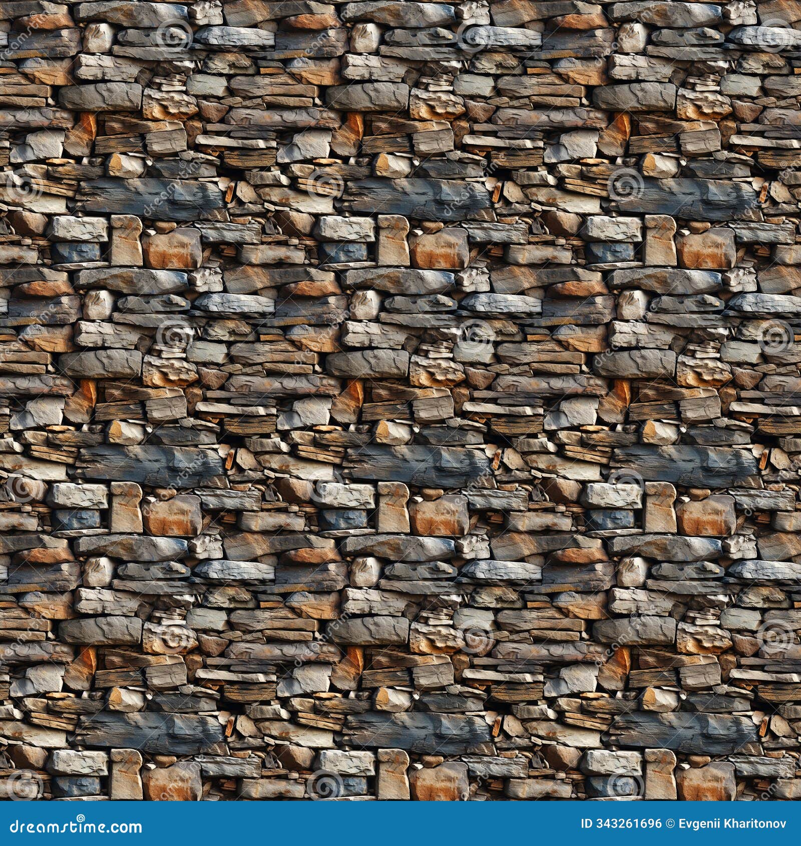 Seamless Texture of Old Wild Stone Masonry Stock Illustration ...