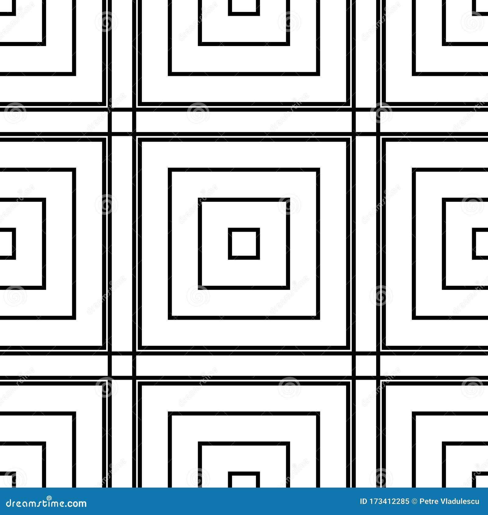 Seamless Texture with Outline Black Squares, Modern Stylish Image ...