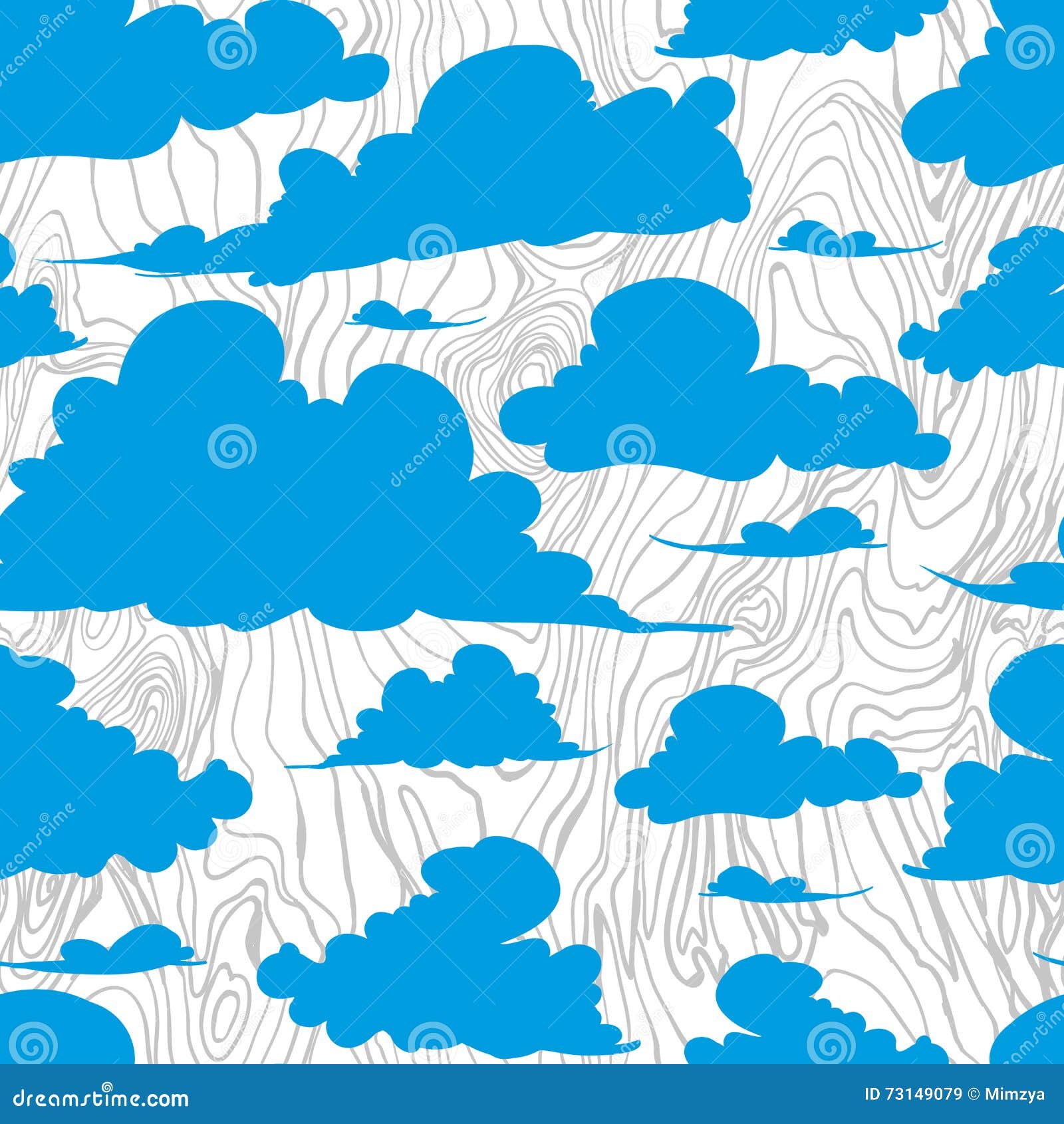 Seamless Texture Painted Handmade Clouds Stock Vector - Illustration of ...