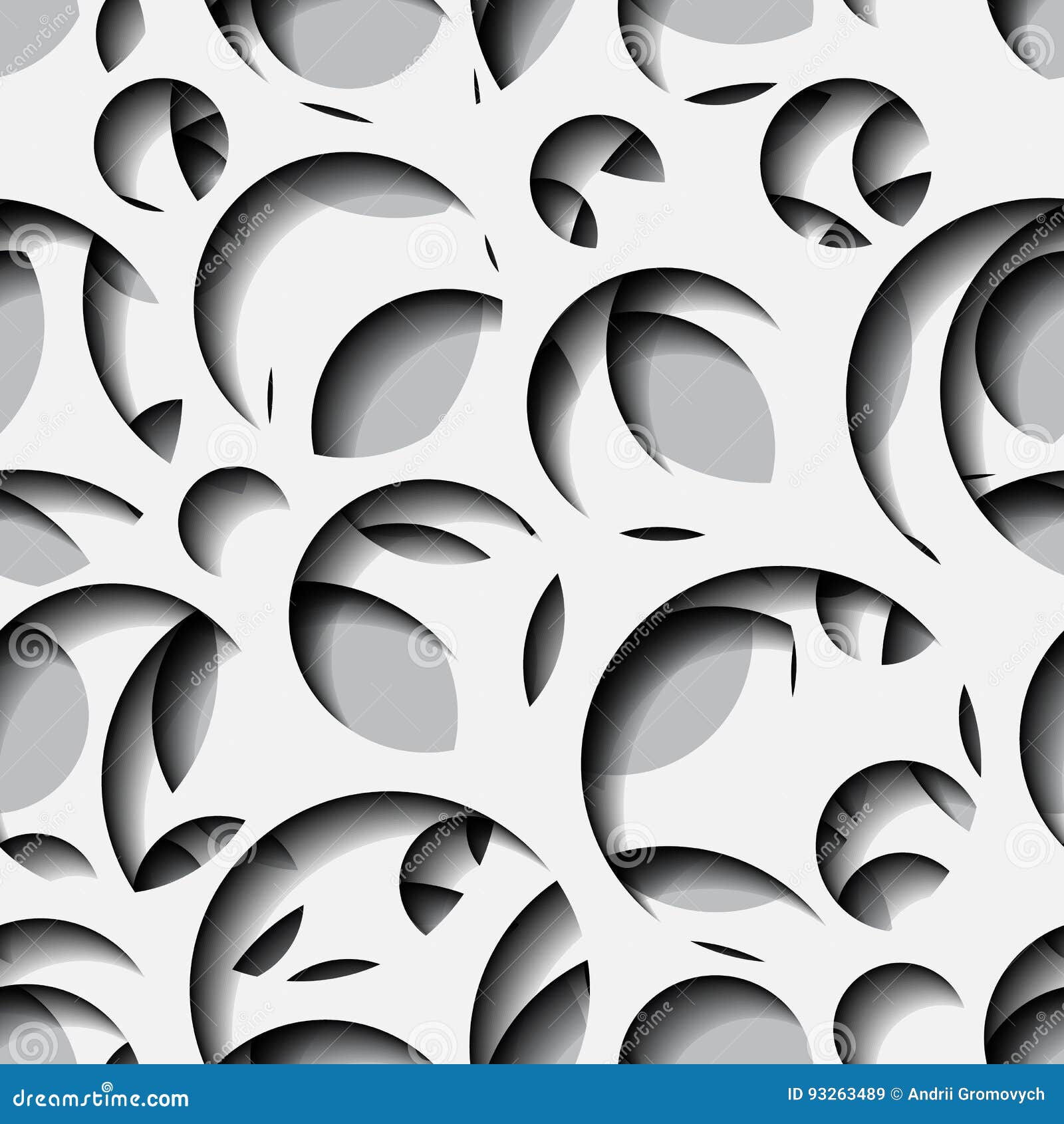 Seamless Texture - Paper Cut Circles. Stock Illustration - Illustration ...