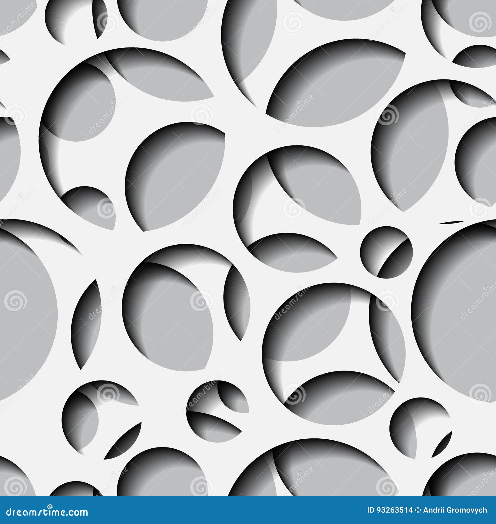 Seamless Texture - Paper Cut Circles. Stock Illustration - Illustration ...