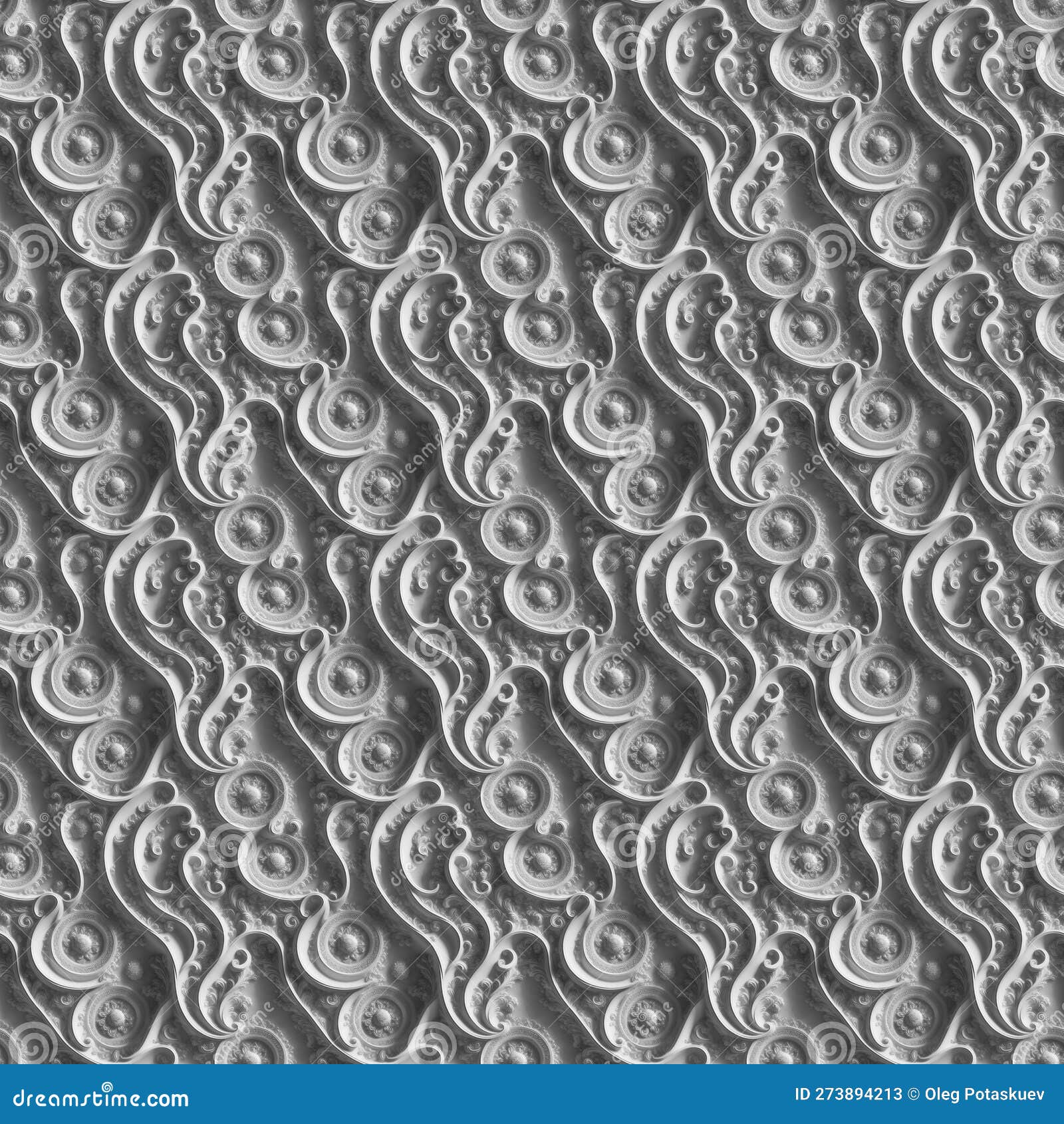 Seamless Texture Pattern in Baroque and Rococo Style Stock Illustration ...