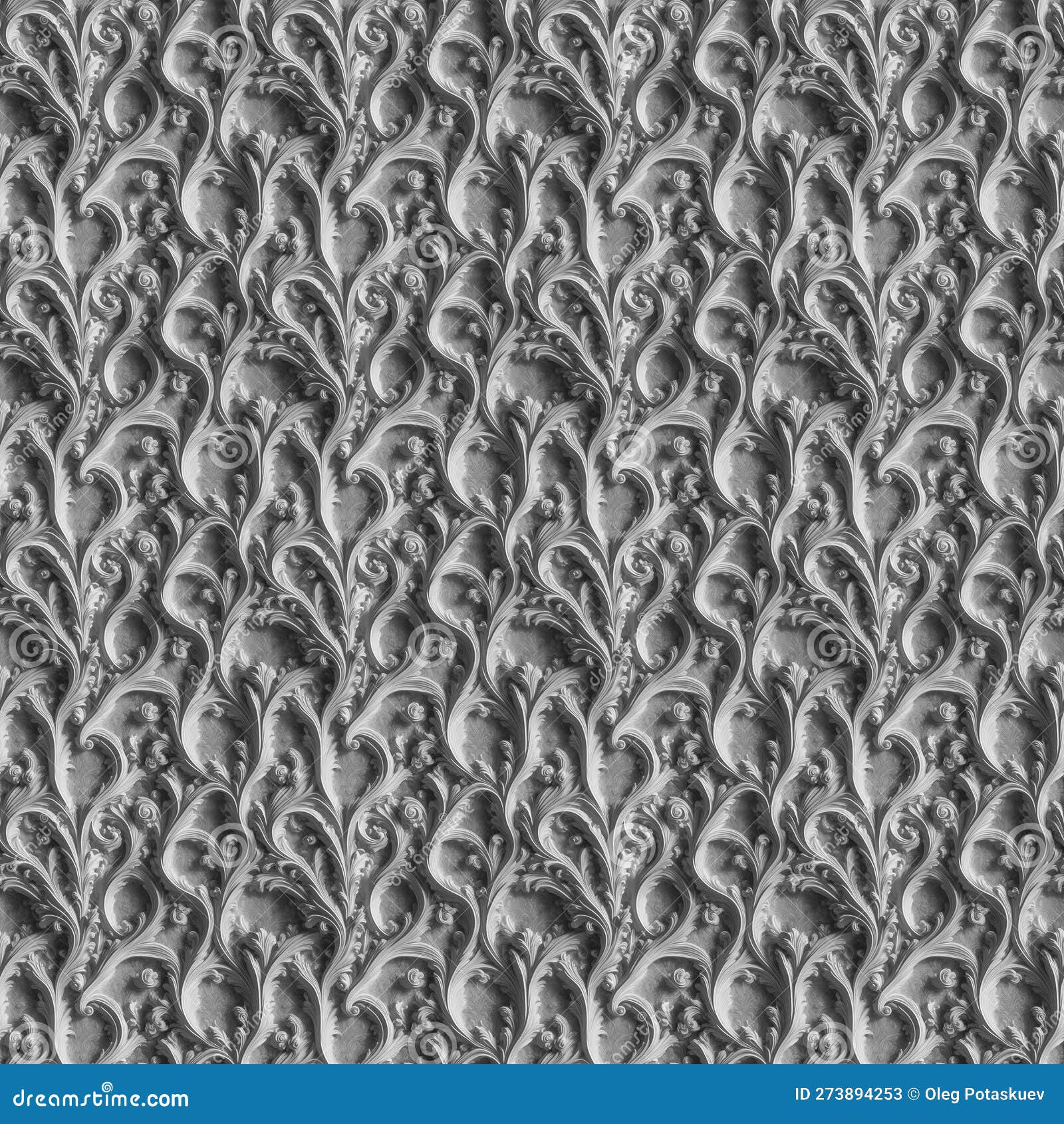 Seamless Texture Pattern in Baroque and Rococo Style Stock Illustration ...