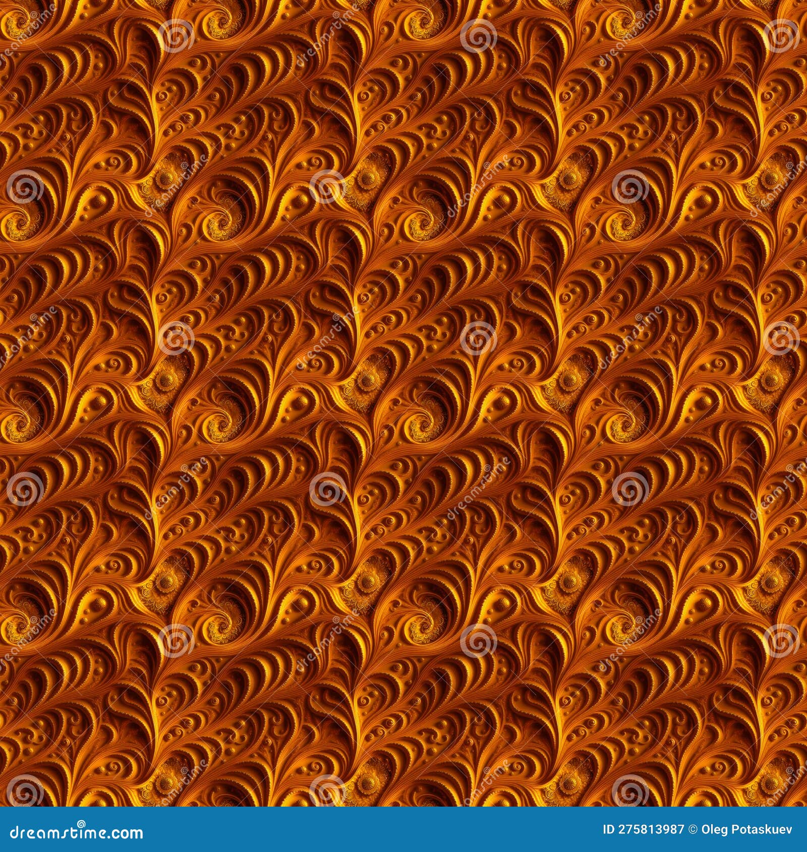 Seamless Texture Pattern in Baroque and Rococo Style Stock Illustration ...