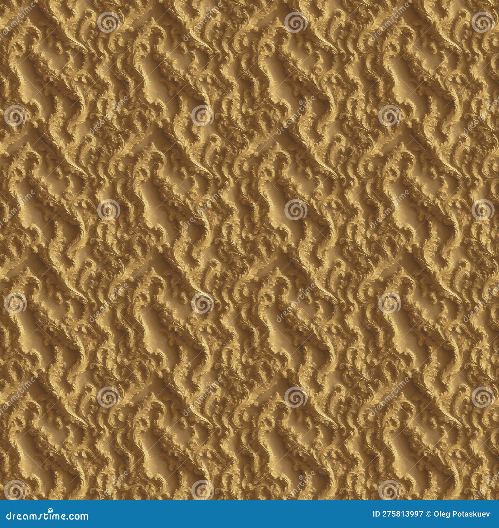 Seamless Texture Pattern in Baroque and Rococo Style Stock Illustration ...