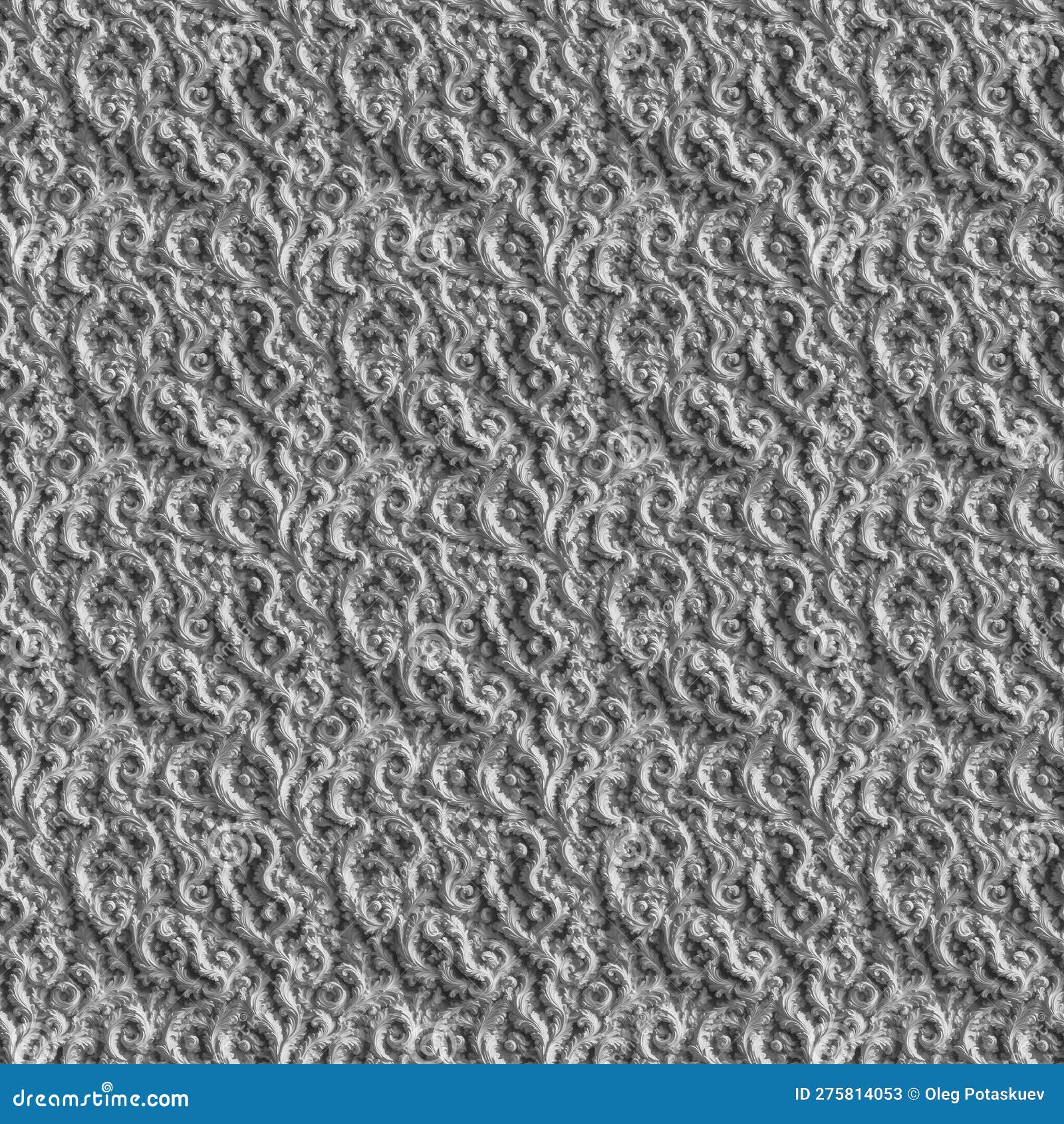 Seamless Texture Pattern in Baroque and Rococo Style Stock Illustration ...