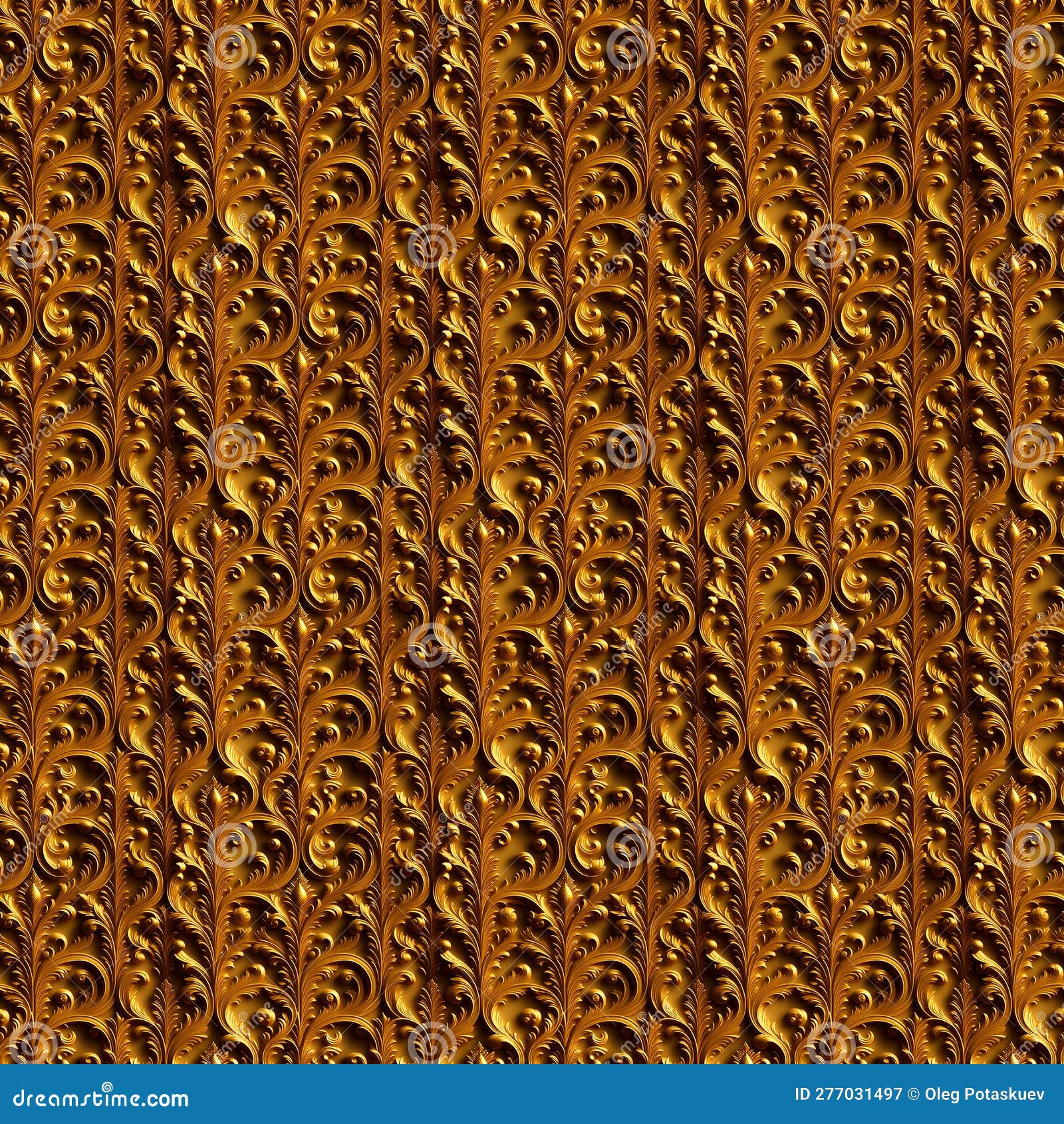 Seamless Texture Pattern in Baroque and Rococo Style Stock Illustration ...