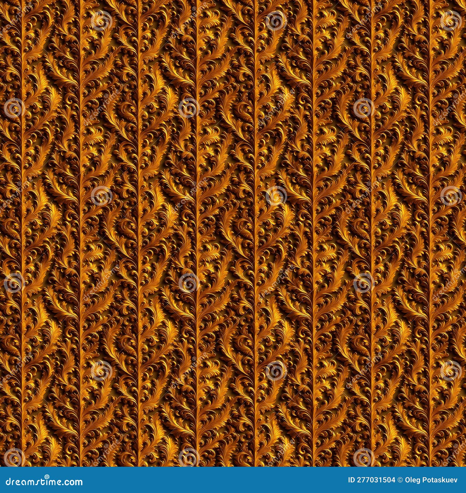 Seamless Texture Pattern in Baroque and Rococo Style Stock Illustration ...