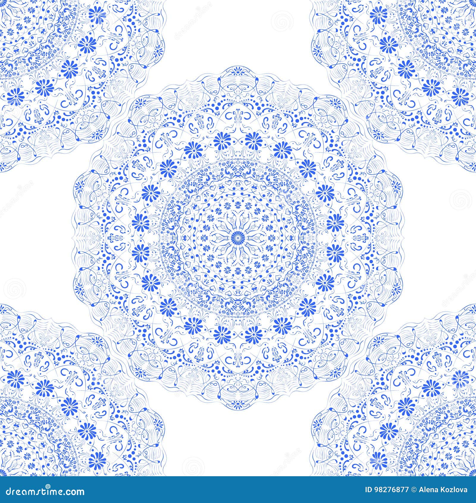 Seamless Texture Pattern Blue Lace Stock Vector - Illustration of ...