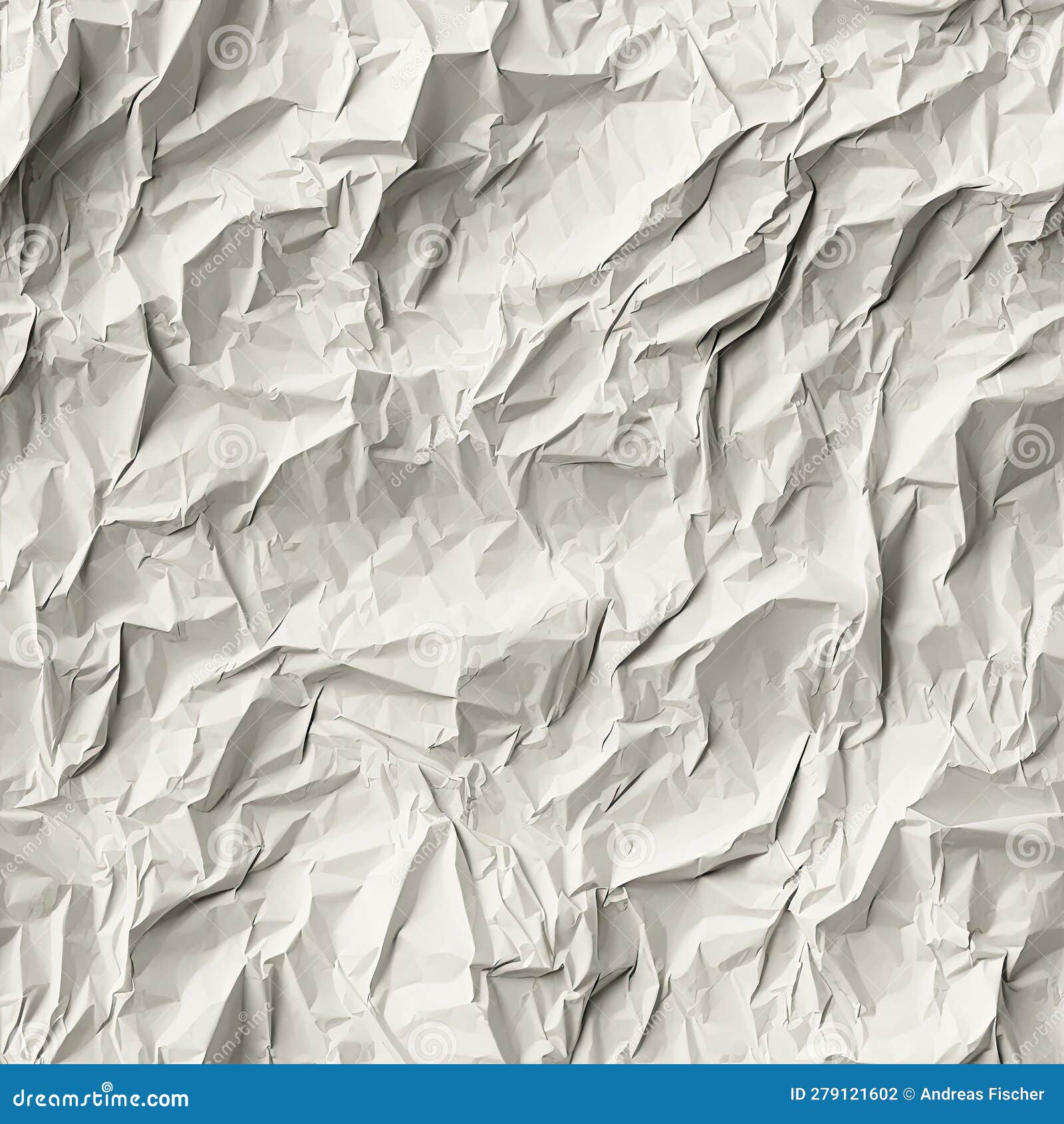 Seamless Texture Pattern of Crumpled Paper in White Color. Stock ...