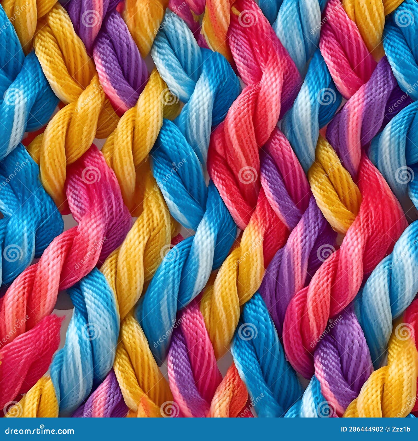 Seamless Texture and Pattern of Multicoloured Ropes and Twines Twisted ...