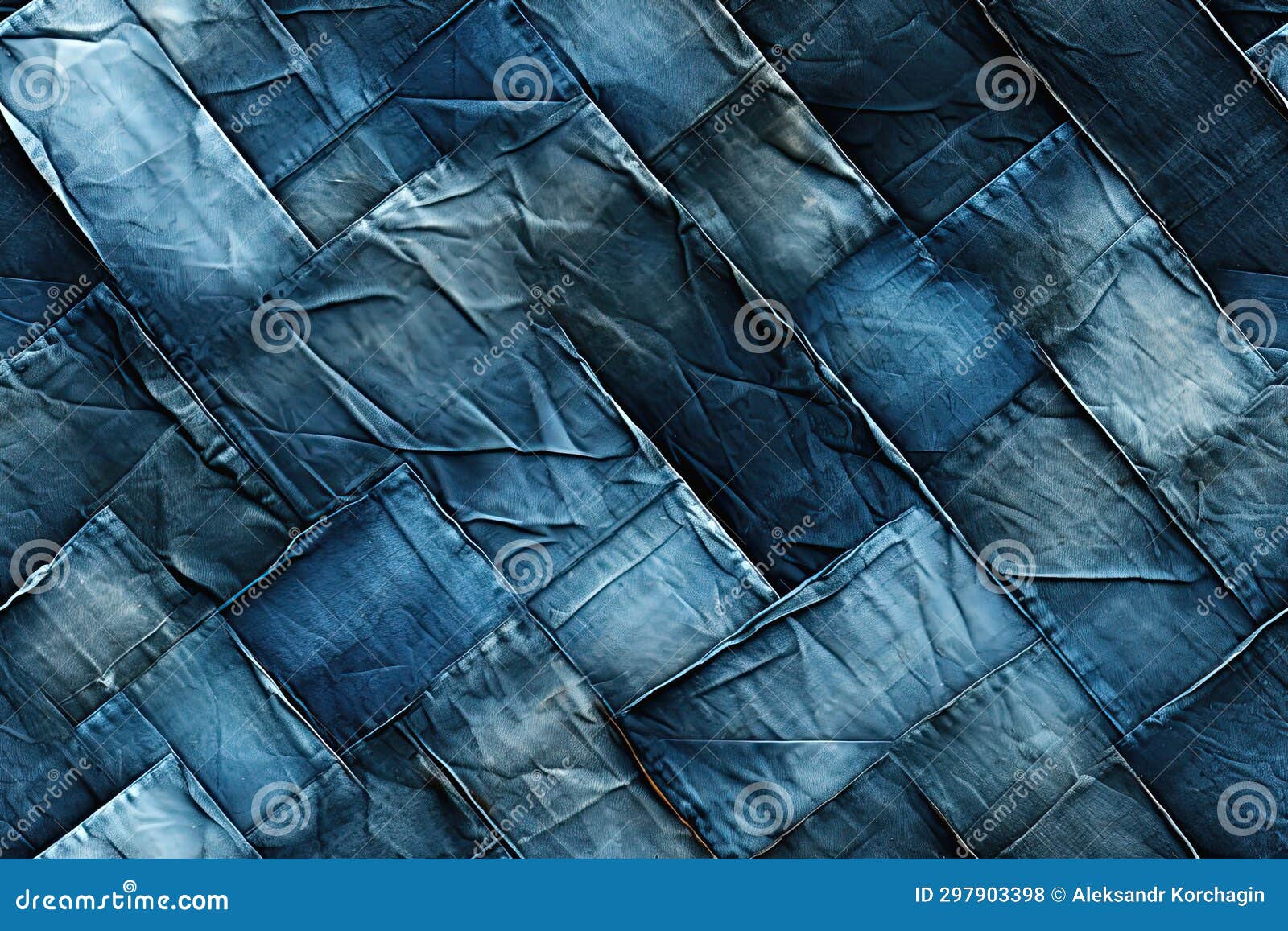 Seamless Texture Pattern with Seams and Pleats of Light Blue Denim on ...