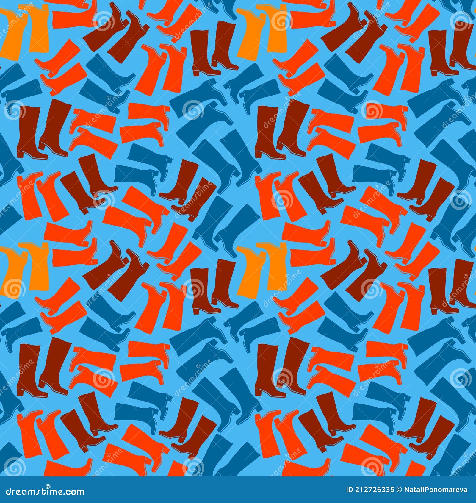 Seamless Texture, Pattern on a Square Background - Shoes of Different ...