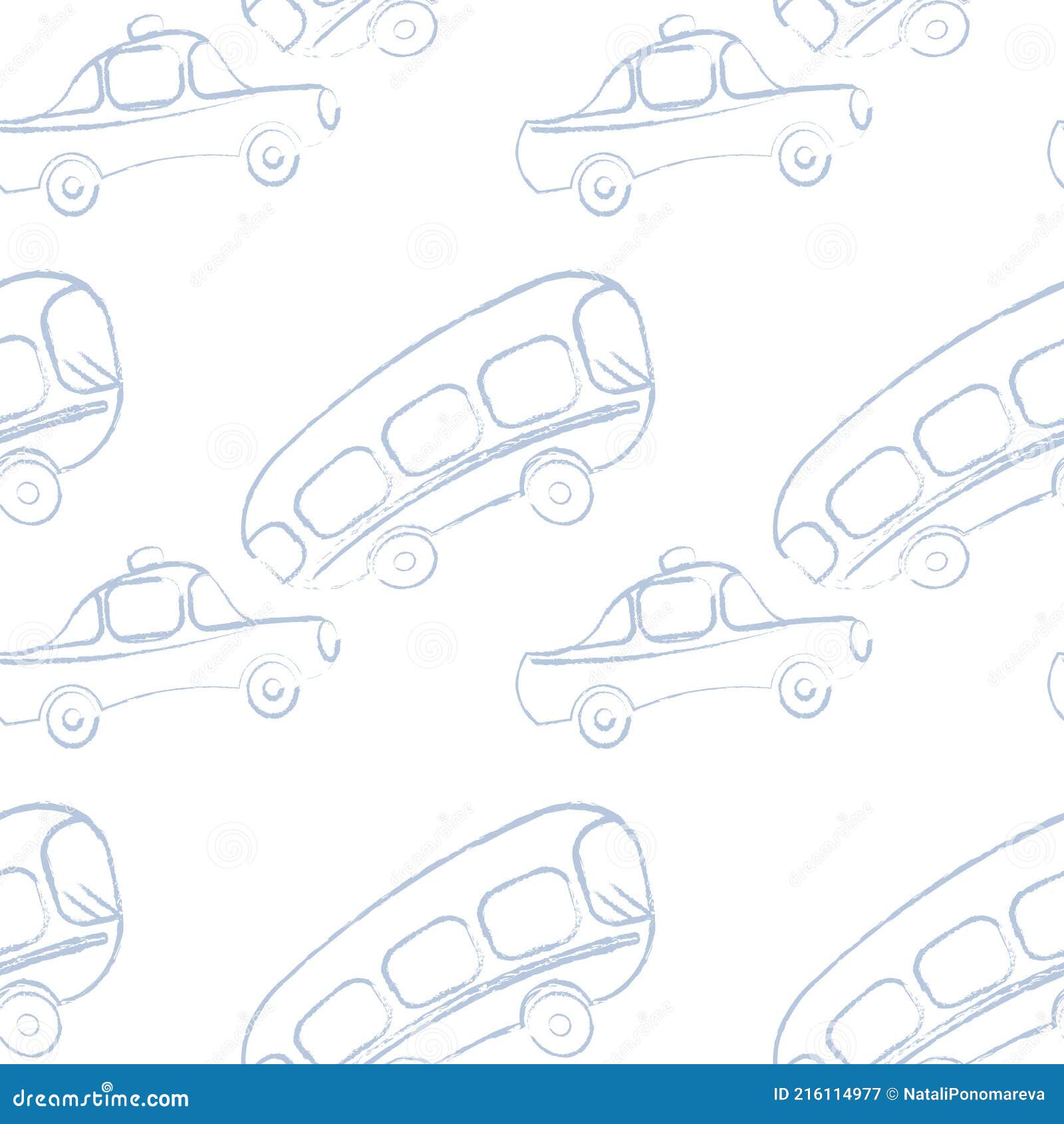 Seamless Texture, Pattern on a Square Background - Transport - Bus and ...