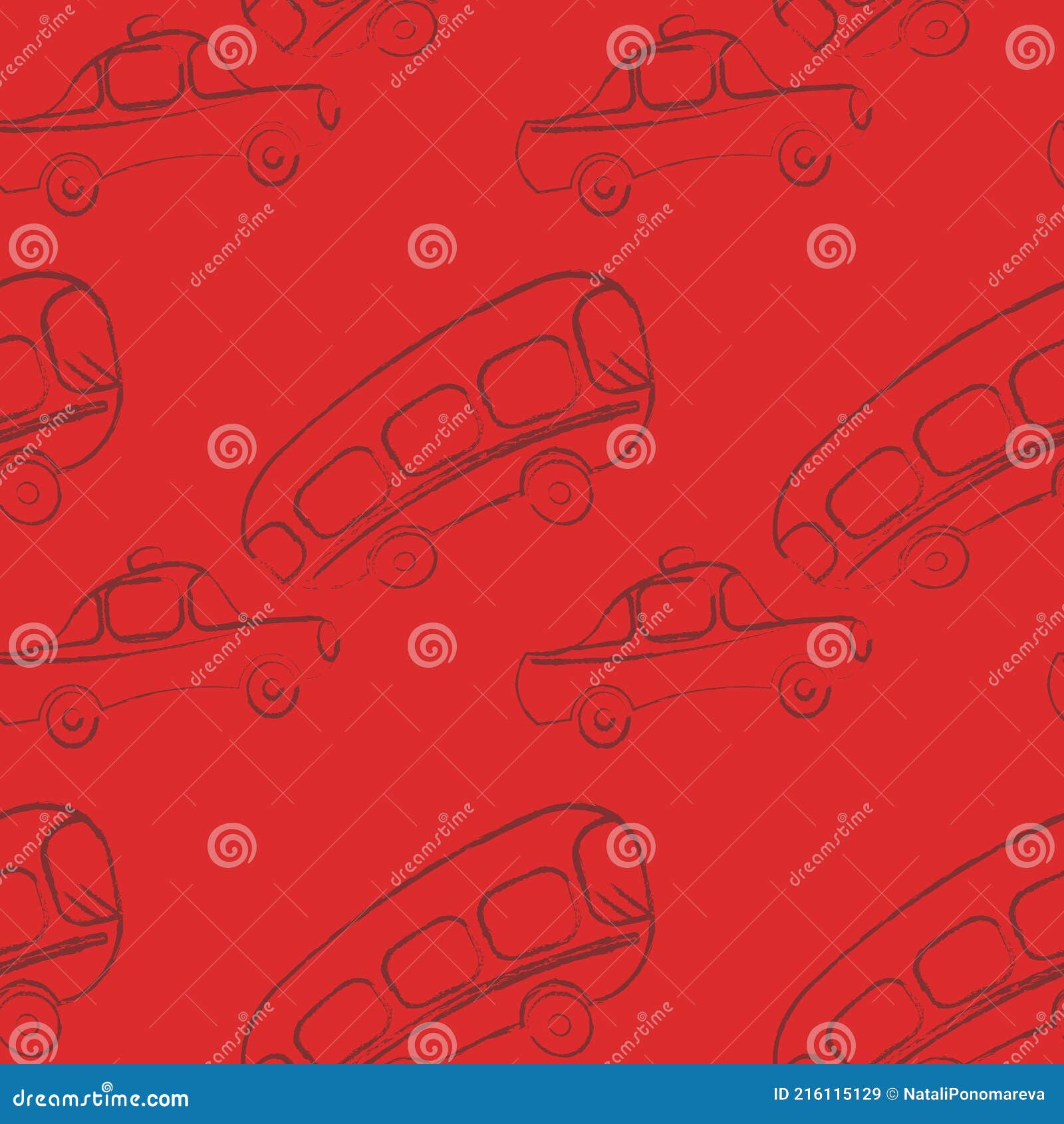 Seamless Texture, Pattern on a Square Background - Transport - Bus and ...