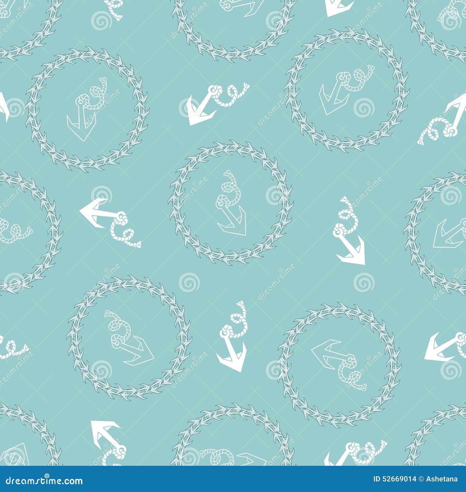 Seamless Texture with Pattern of Stylized Anchors Stock Vector ...