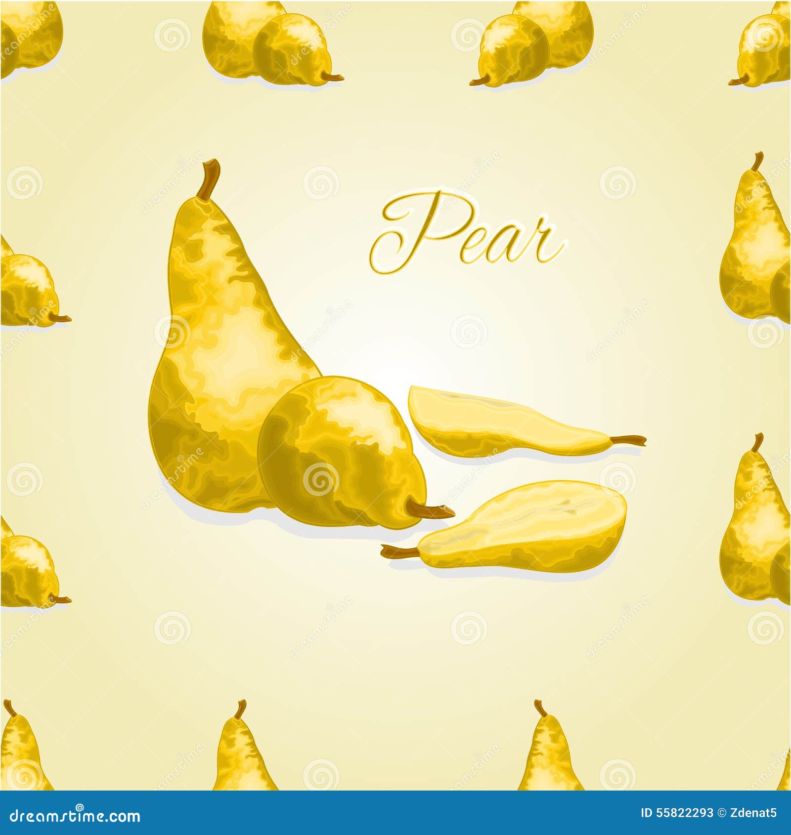 Seamless Texture Pear Vector Stock Vector - Illustration of graphic ...